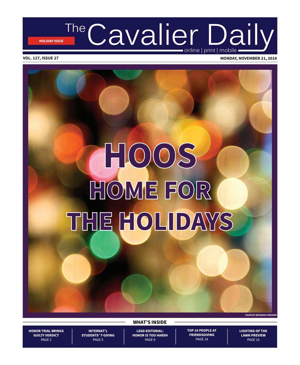 Monday, November 21, 2016 by The Cavalier Daily - Issuu