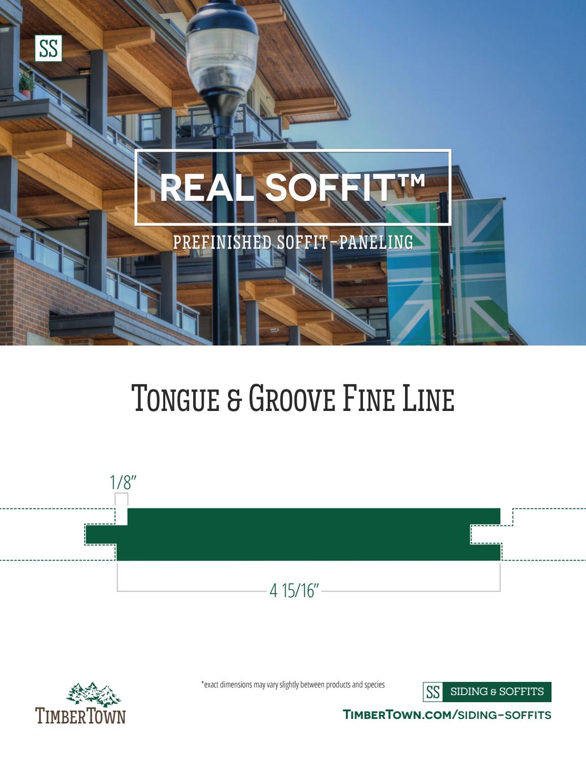 Real Soffit Prefinished Soffit - Tongue and Groove Fine Line Profile by ...