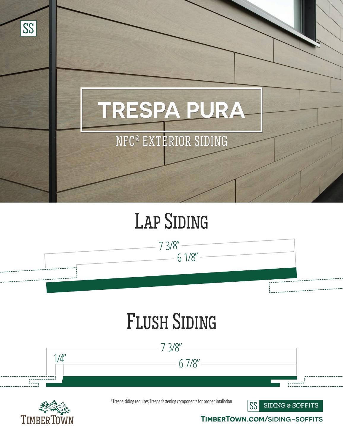 Trespa Pura NFC Exterior Siding - Lap and Flush Profiles by TimberTown ...