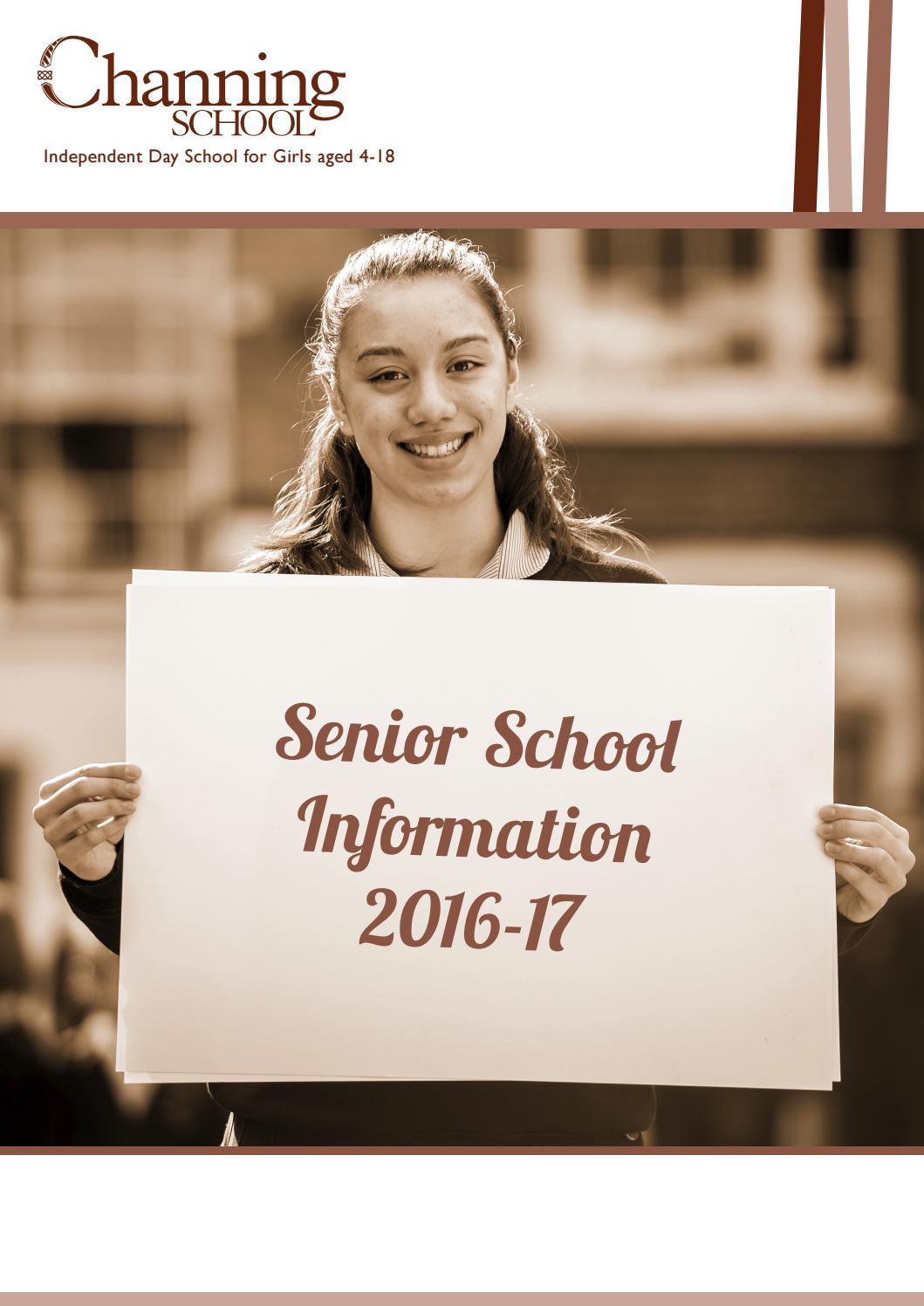 Senior School (Year 7 entry) Information Booklet 2016 by Channing ...