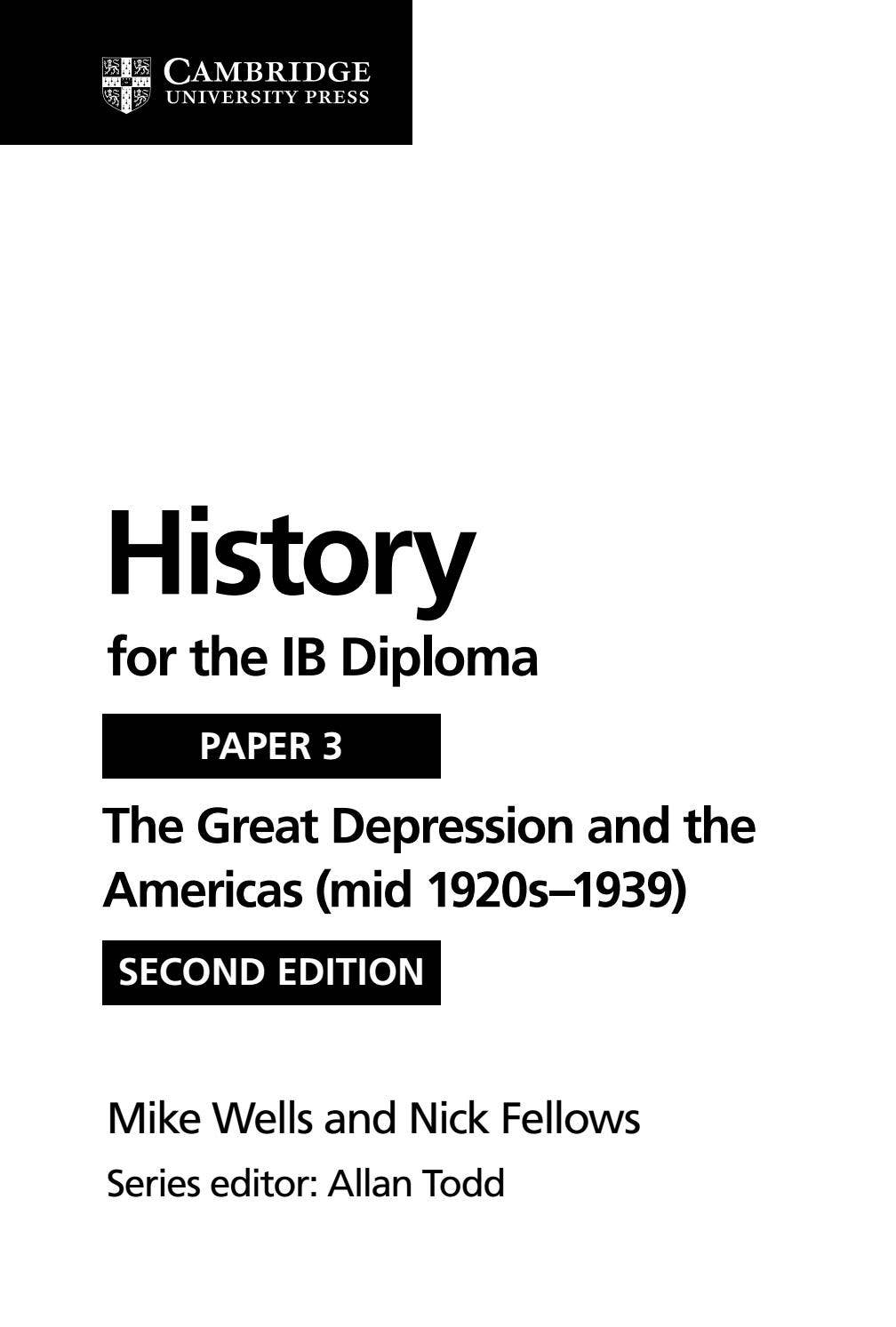 Preview History for the IB Diploma Paper 3 - The Great Depression and ...