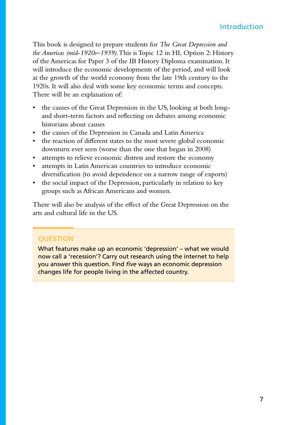 Preview History for the IB Diploma Paper 3 - The Great Depression and ...