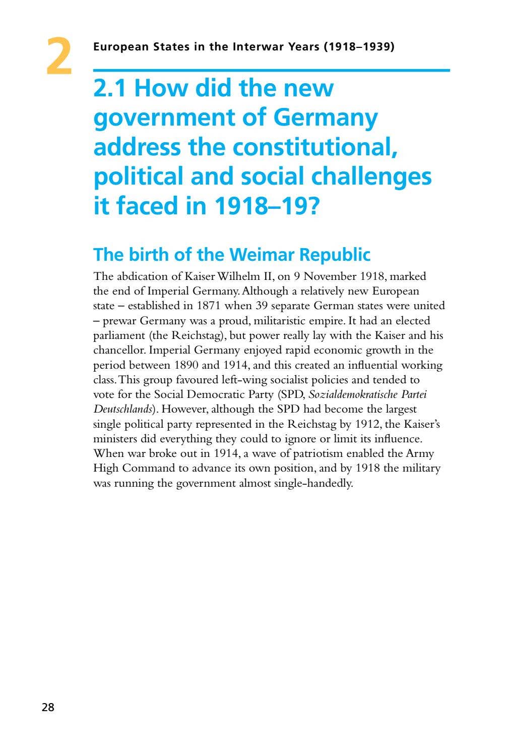 Preivew History for the IB Diploma Paper 3 - European States in the ...