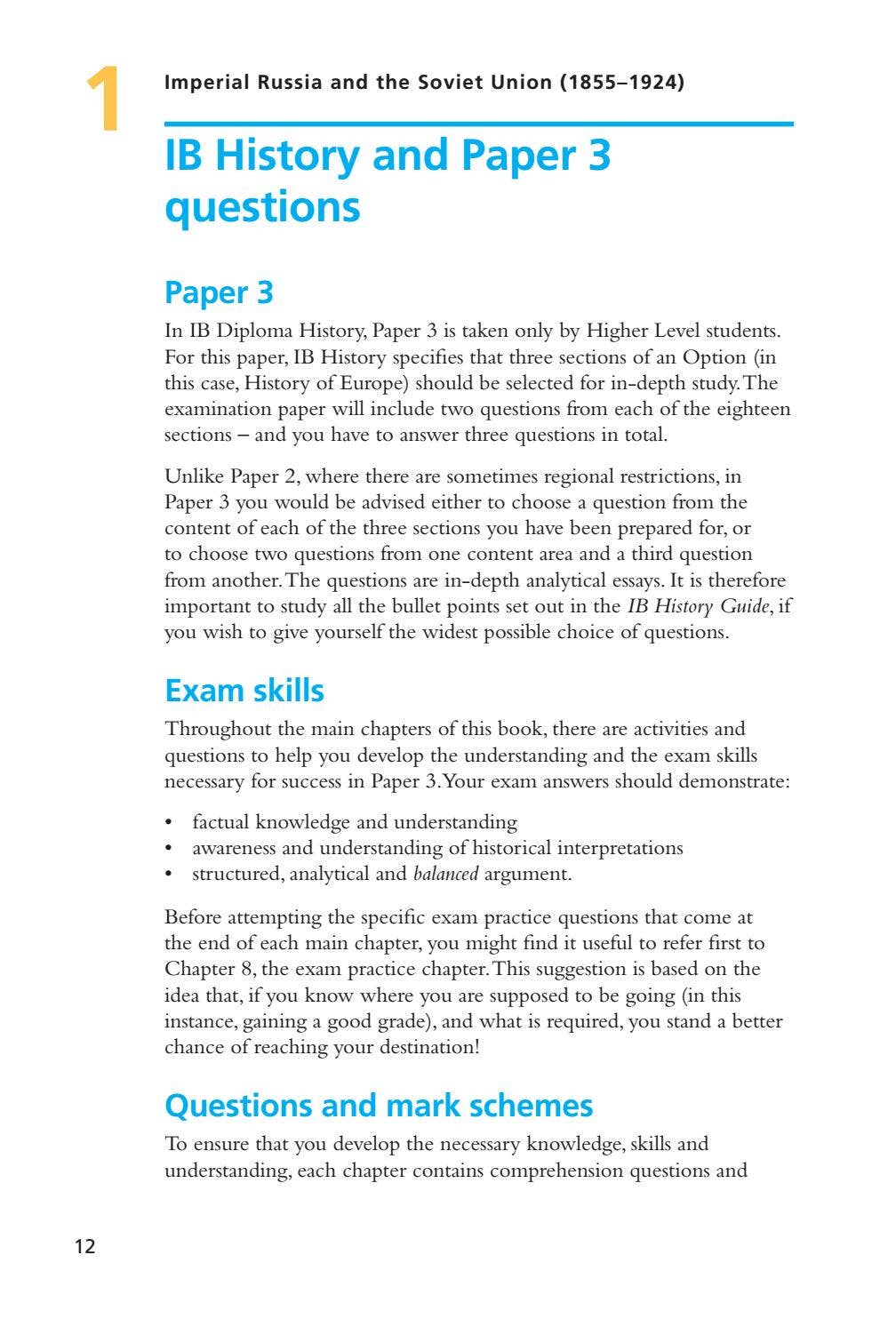 Preview History for the IB Diploma Paper 3 Imperial Russia and the ...
