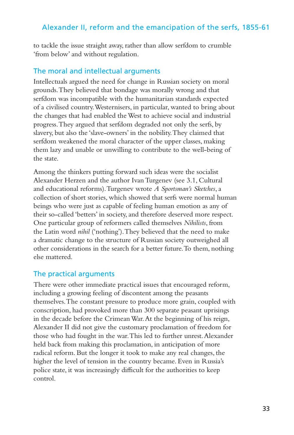 Preview History for the IB Diploma Paper 3 Imperial Russia and the ...