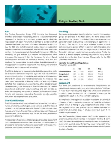 Paulhus Deception Scales by MHS Assessments - Issuu