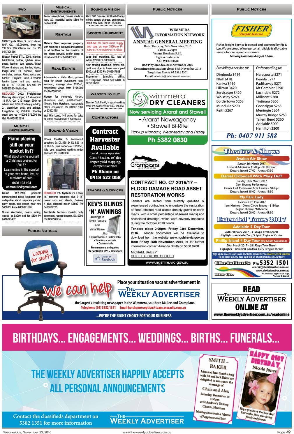 The Weekly Advertiser - Wednesday, November 23, 2016 by The Weekly ...