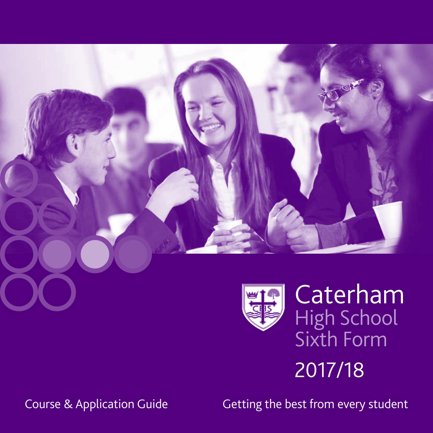Caterham High School P16 Course Guide by Cleverbox UK Ltd - Issuu