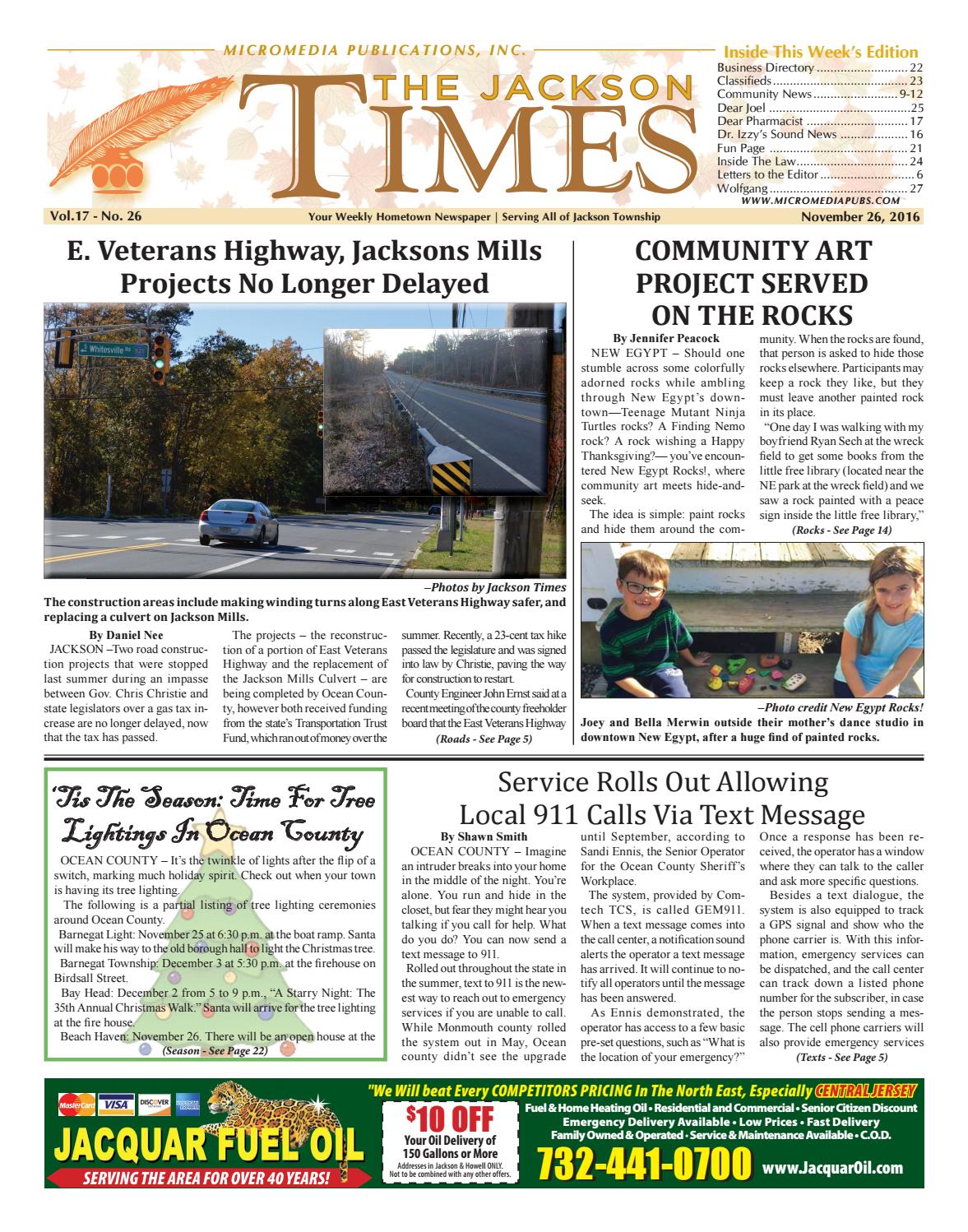 2016-11-26 - The Jackson Times by Jersey Shore Online - Issuu
