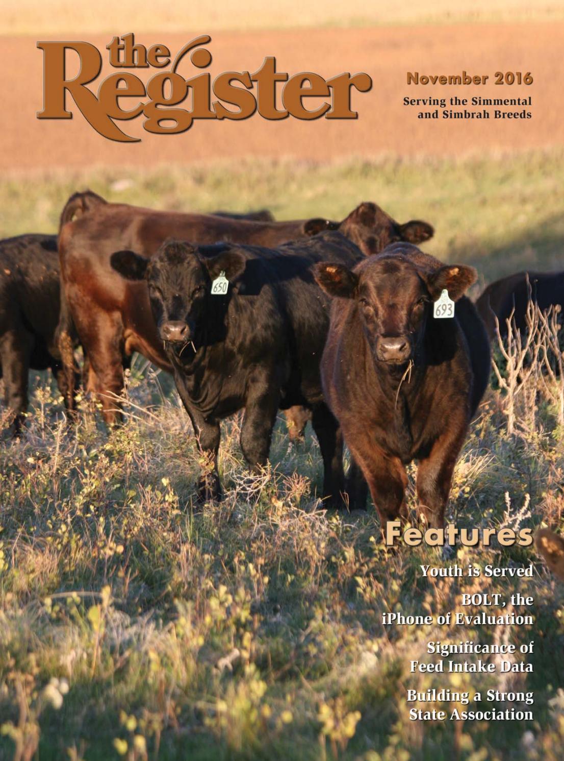 the Register, November, 2016 by American Simmental Publication, Inc - Issuu