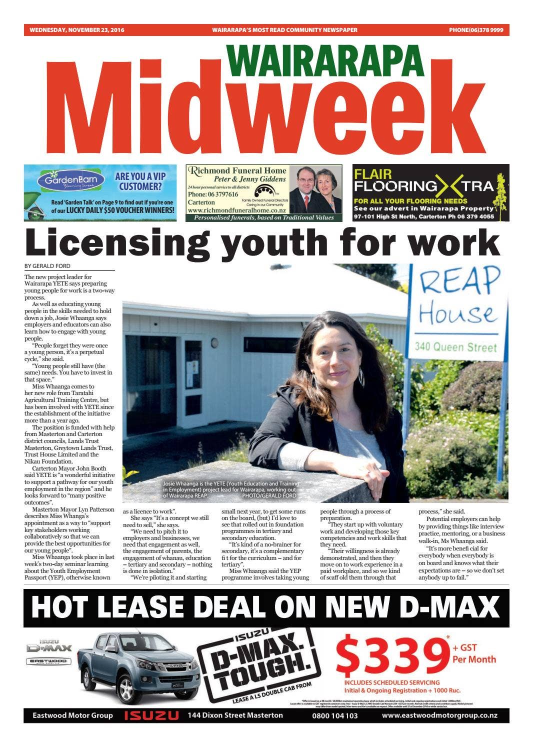 Wairarapa Midweek 23 November 2016 by Wairarapa Times-Age - Issuu