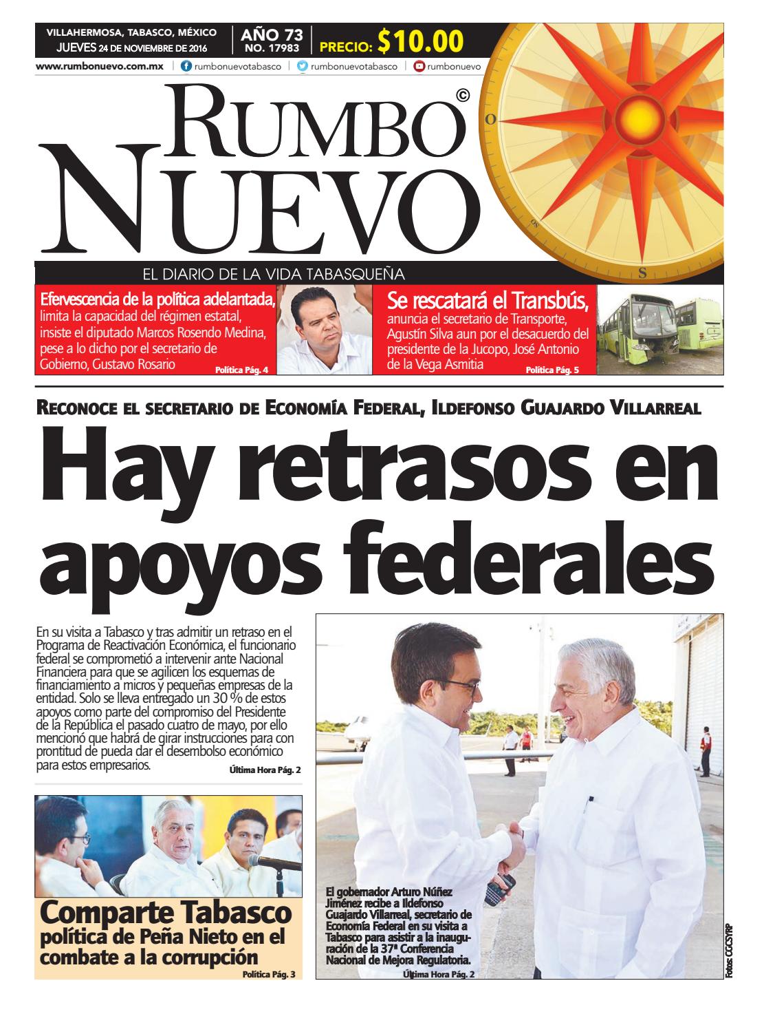 Rumbo Nuevo. Jueves 24 de noviembre de 2016 by Grupo Rumbo Nuevo - Issuu