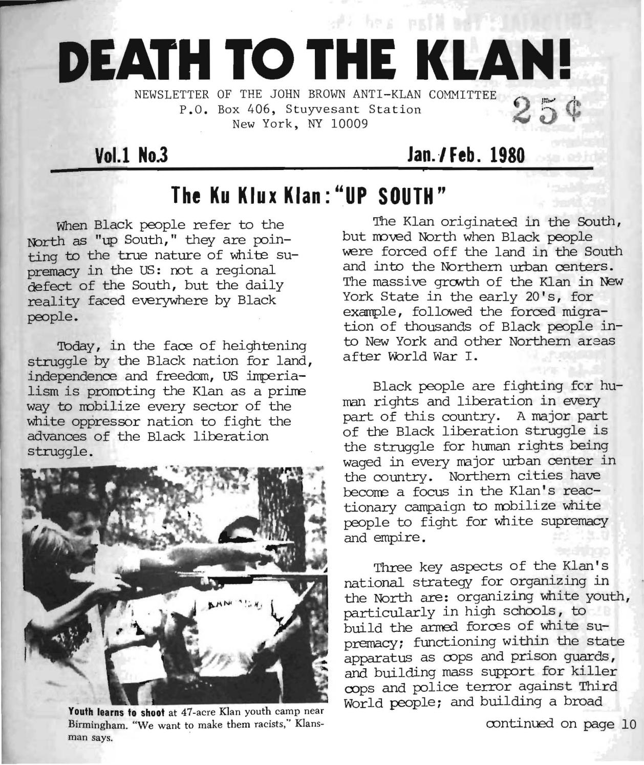 Death To The Klan, January 1980 by Arm The Spirit - Issuu