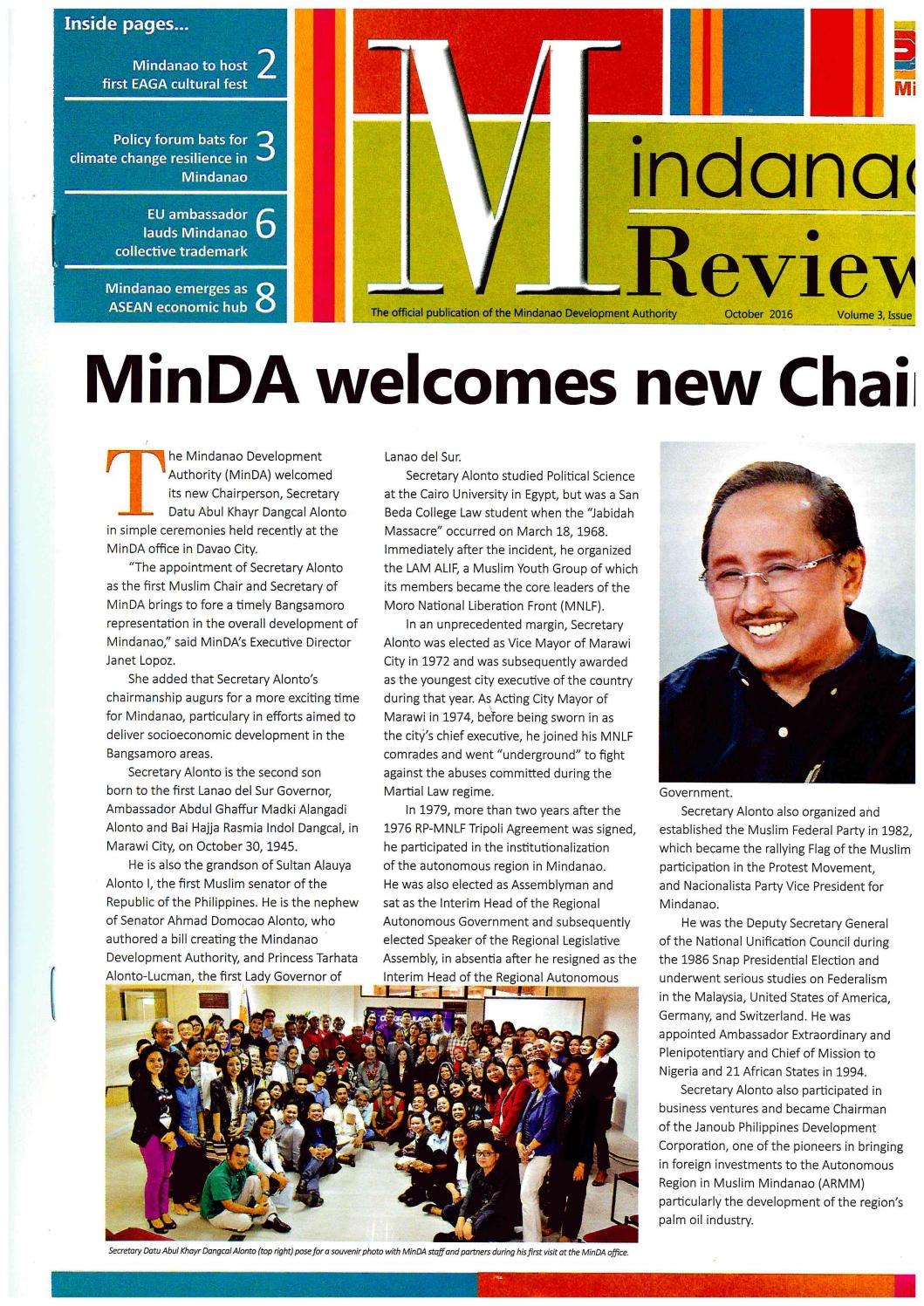 Mindanao Review Volume 3 Issue 1 by Mindanao Development Authority - Issuu
