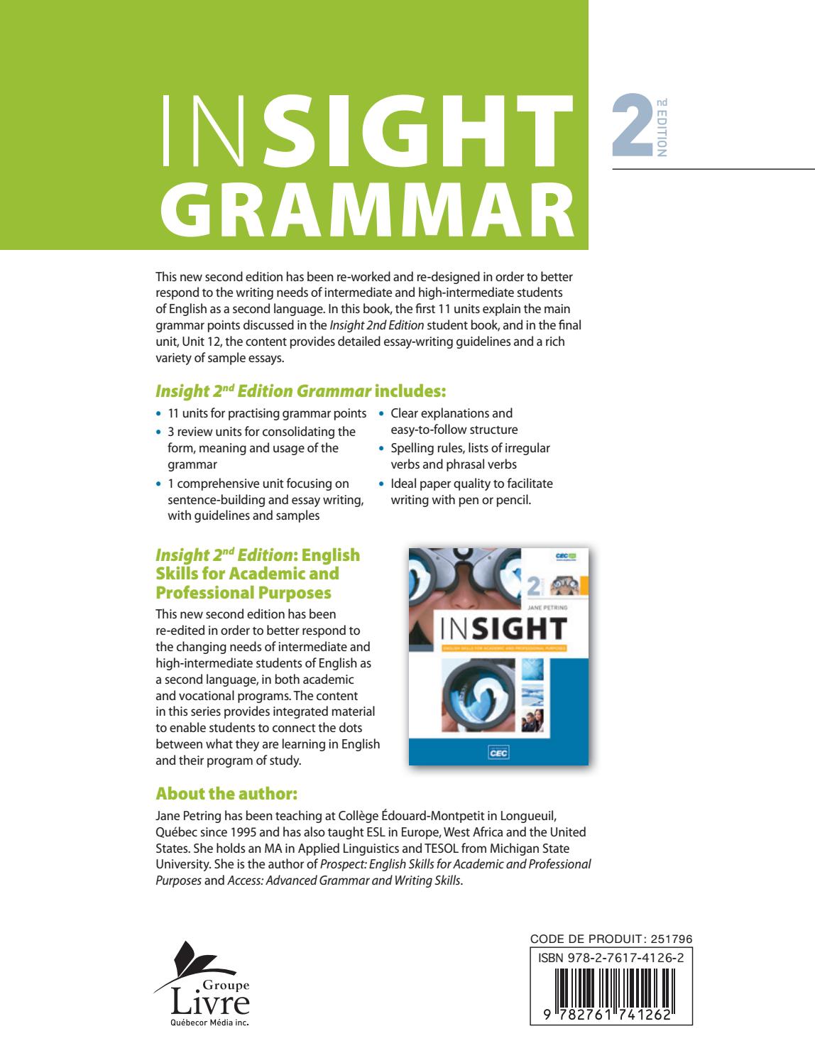Insight 2nd Ed_Grammar Book by Les Éditions CEC - Issuu