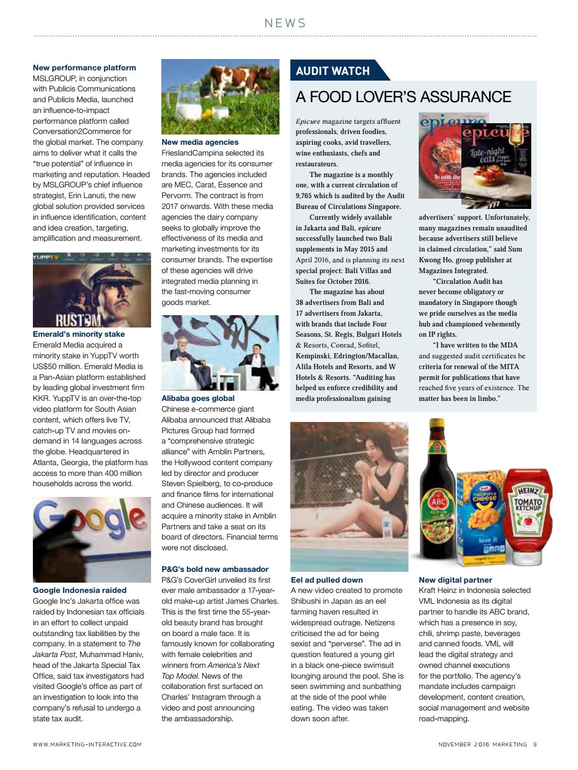 Marketing Magazine Singapore - November 2016 by Marketing Magazine ...