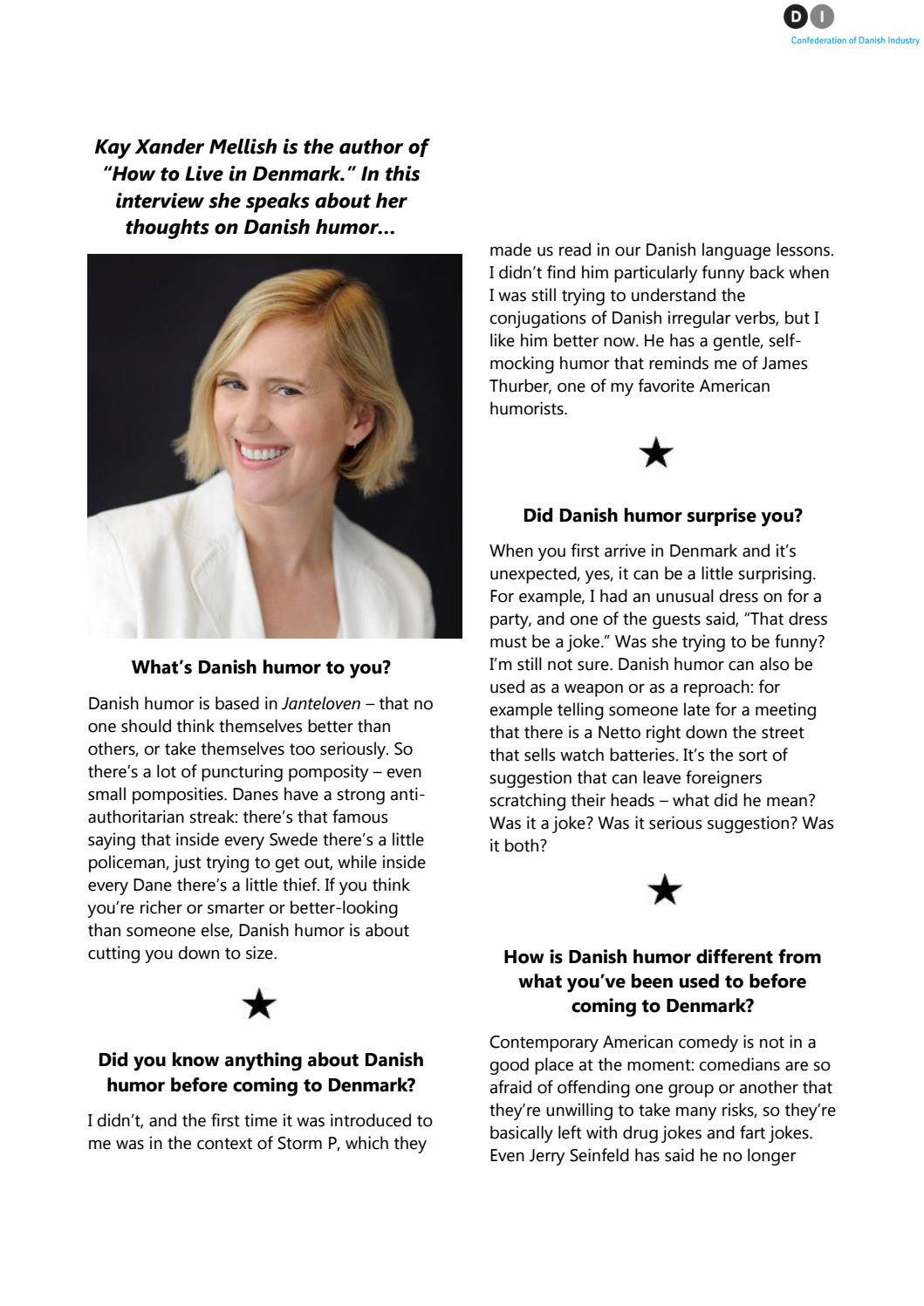 Kay on danish humor by Expat in Denmark - Issuu