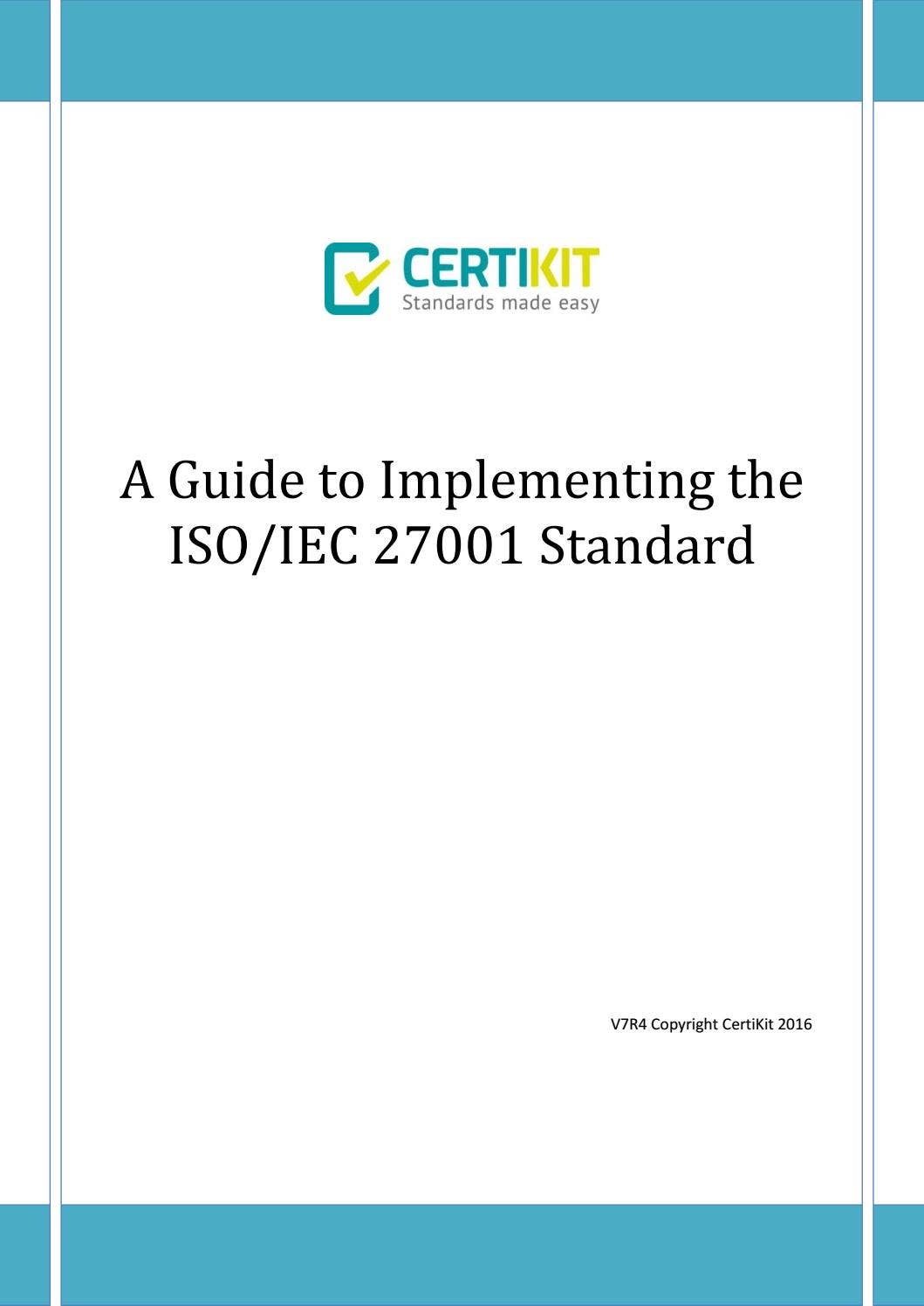 Certikit a guide to implementing the iso iec 27001 standard by CertiKit ...
