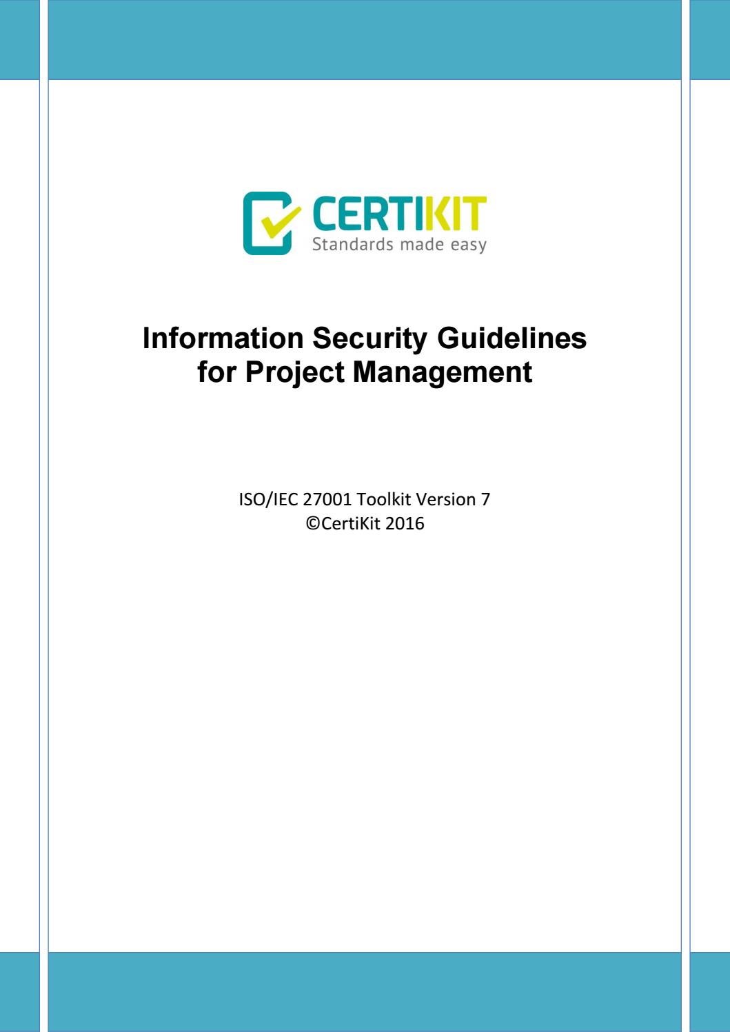 Isms doc a06 3 information security guidelines for project management ...
