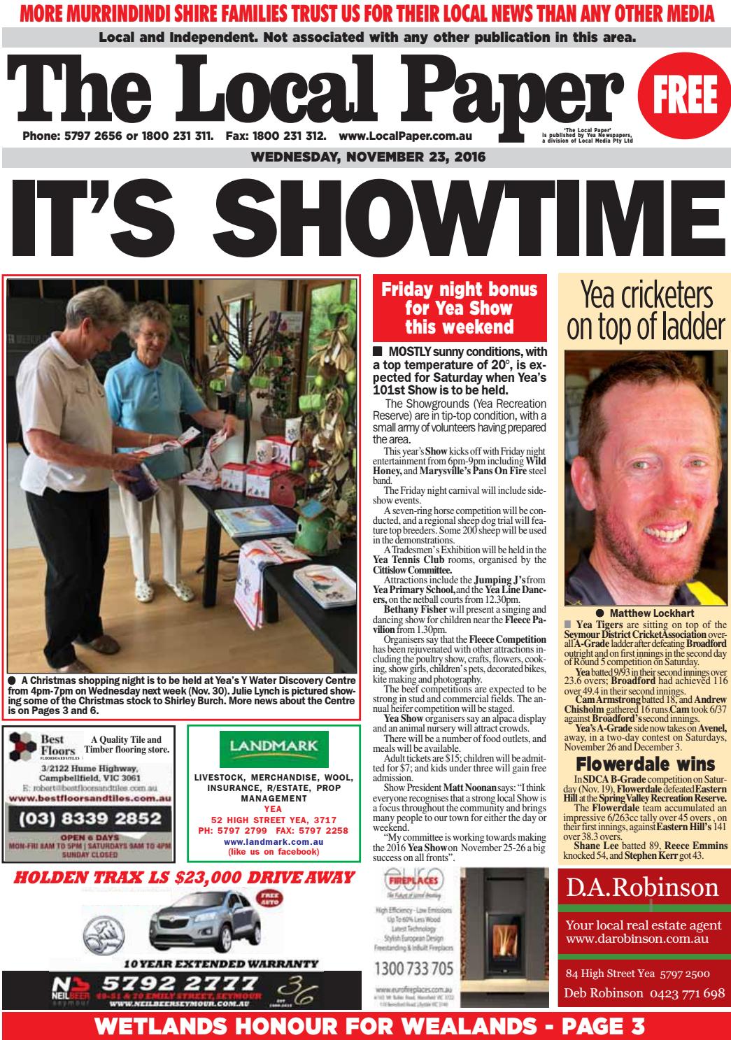 The Local Paper. November 23, 2016 by Ash Long - Issuu