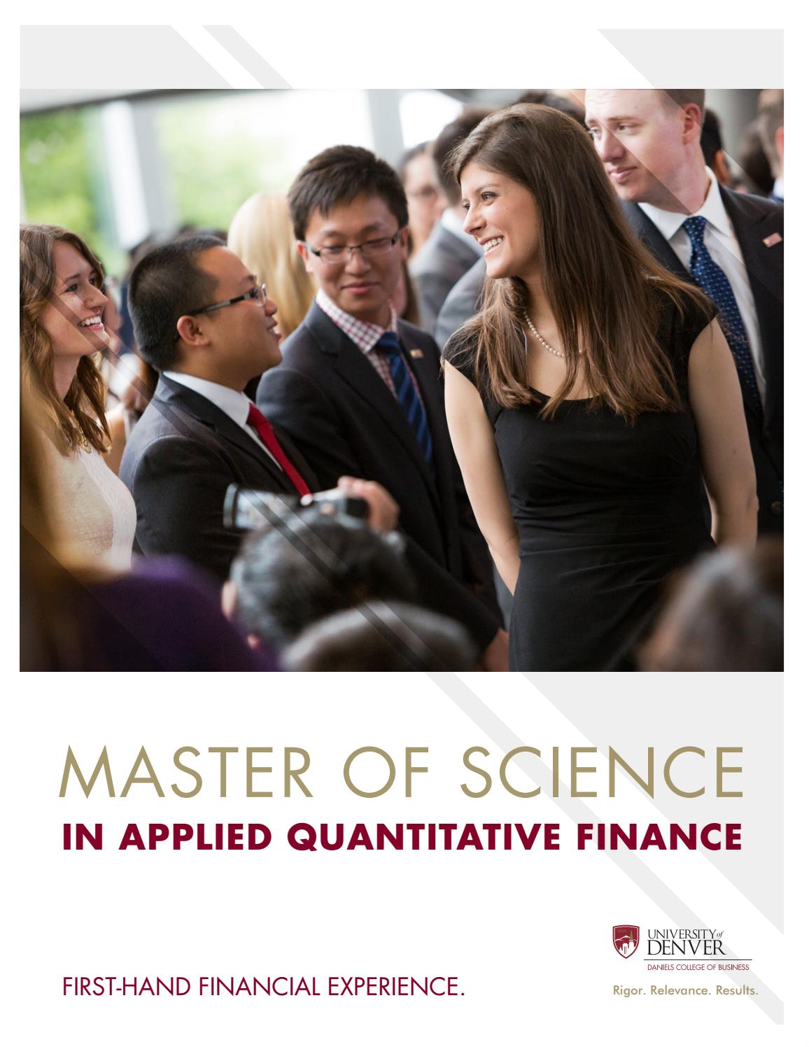 MS Applied Quantitative Finance Brochure by Daniels College of Business ...