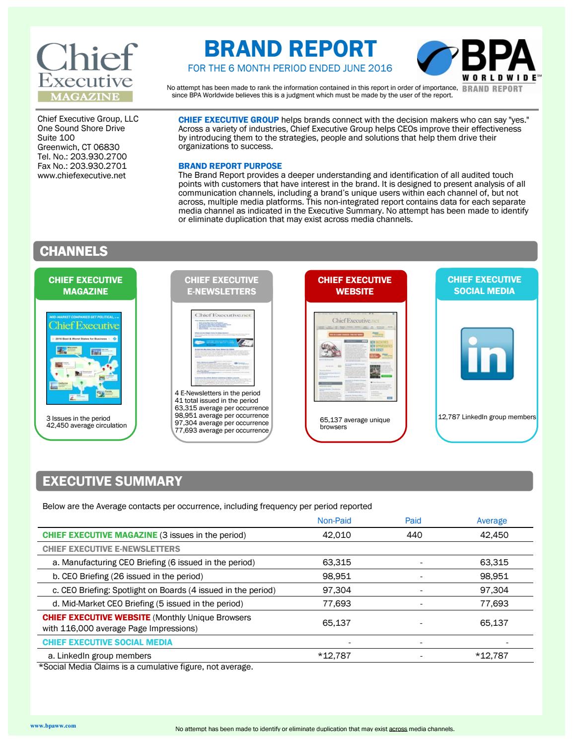 BPA chief executive june 2016 brand report by Chief Executive Group - Issuu