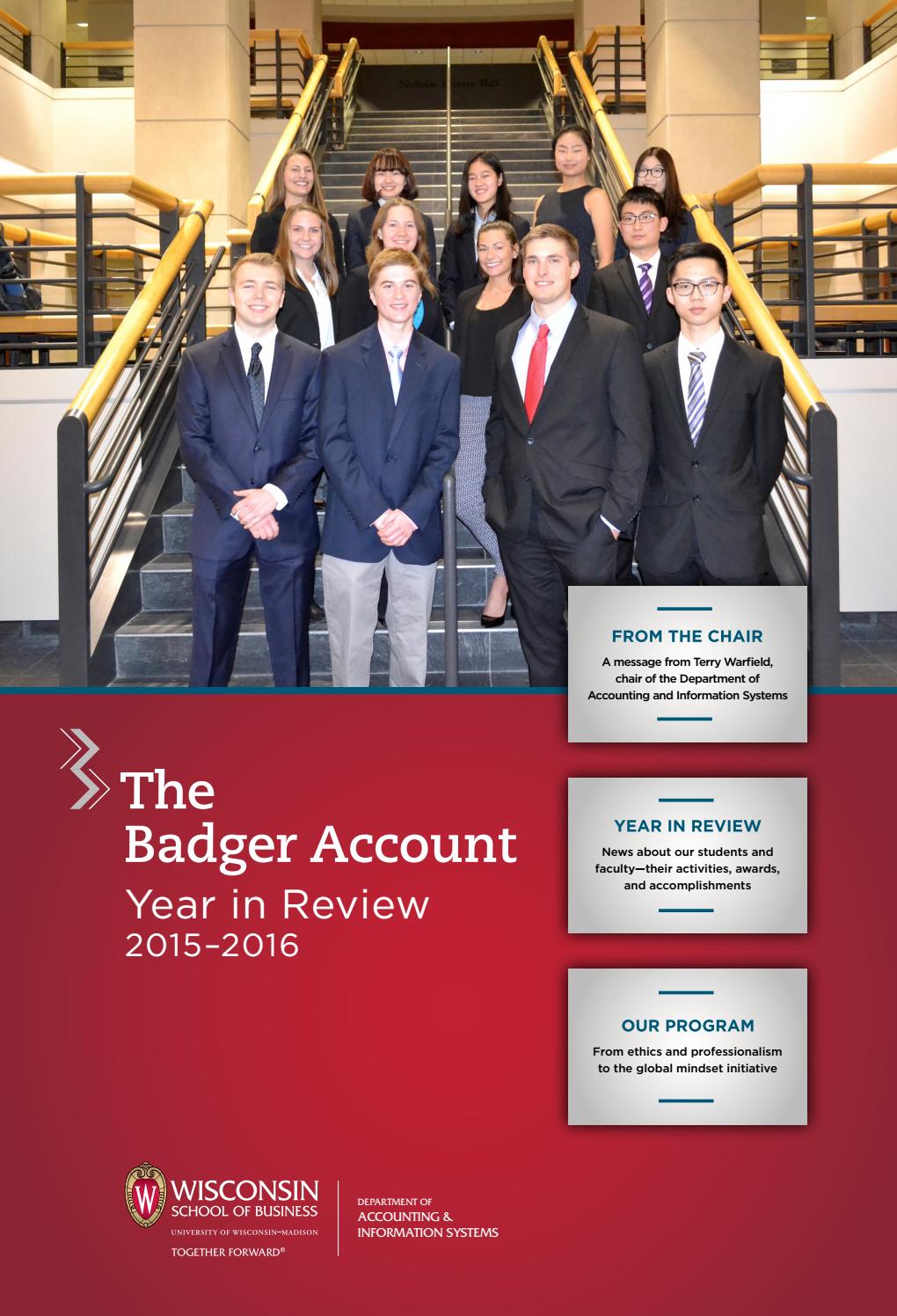 The Badger Account Year In Review 2015-2016 by University of Wisconsin ...