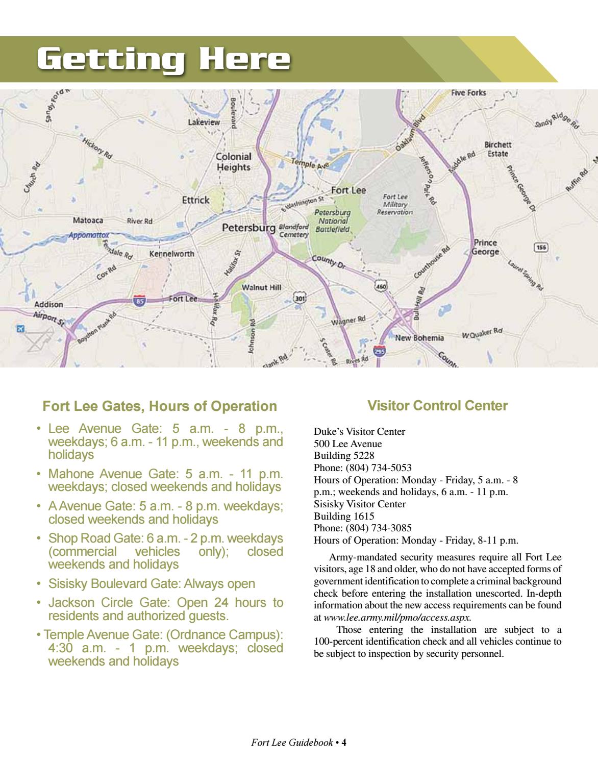 Fort Lee Post Guide Phone Directory 2017 by Military News - Issuu