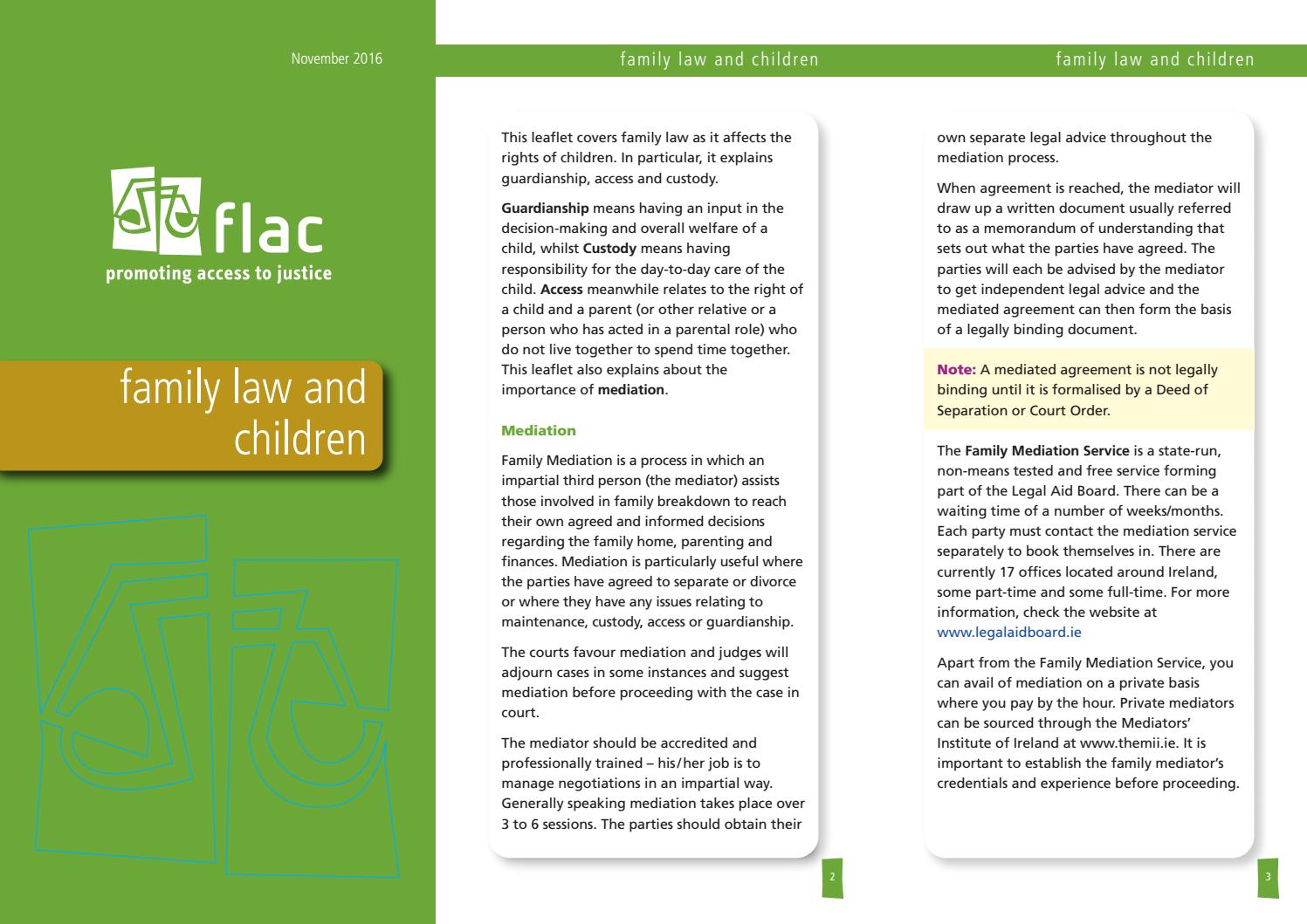 Family law children2016 by FLAC - Access to Justice - Issuu
