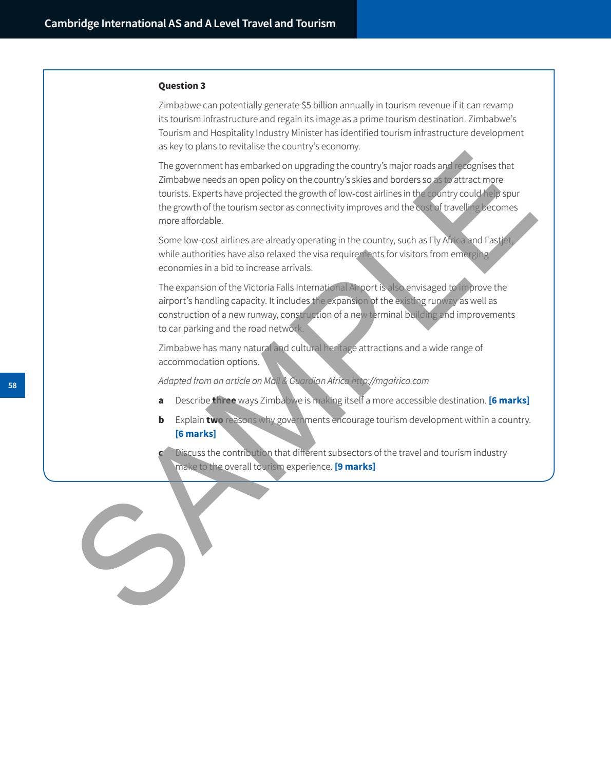Preview Cambridge International AS and A Level Travel and Tourism by ...