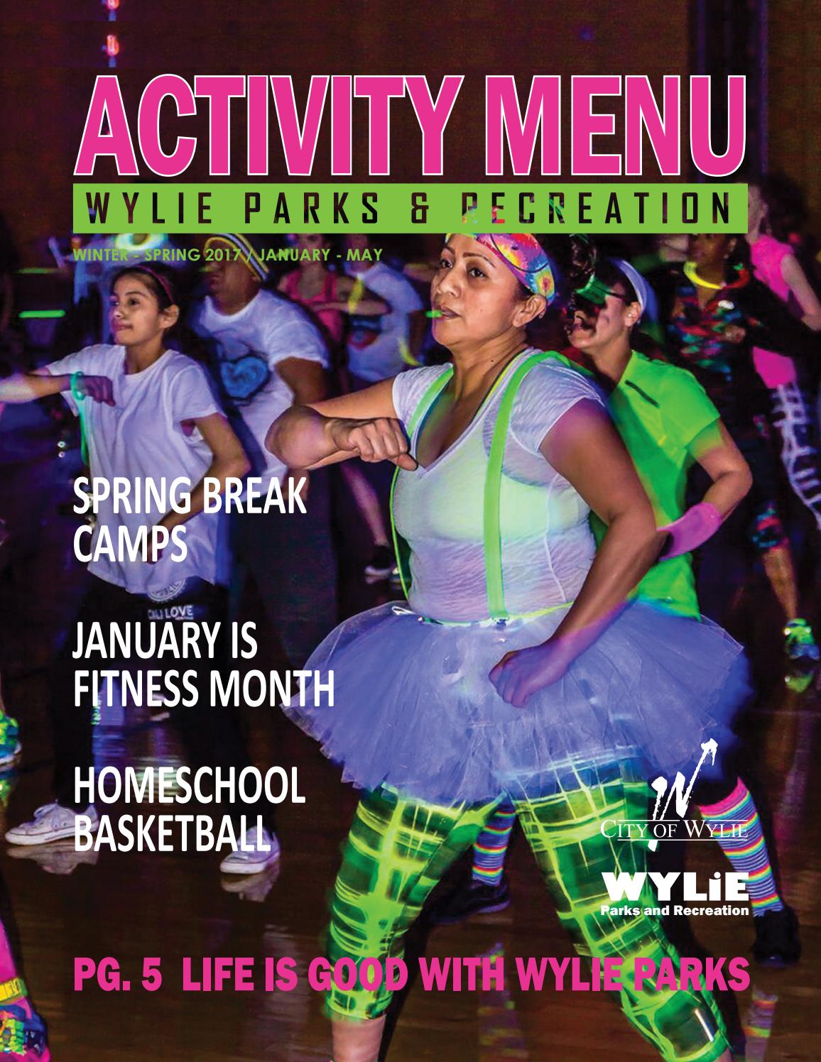 Activity Menu Winter / Spring 2017 by Wylie Parks and Recreation - Issuu