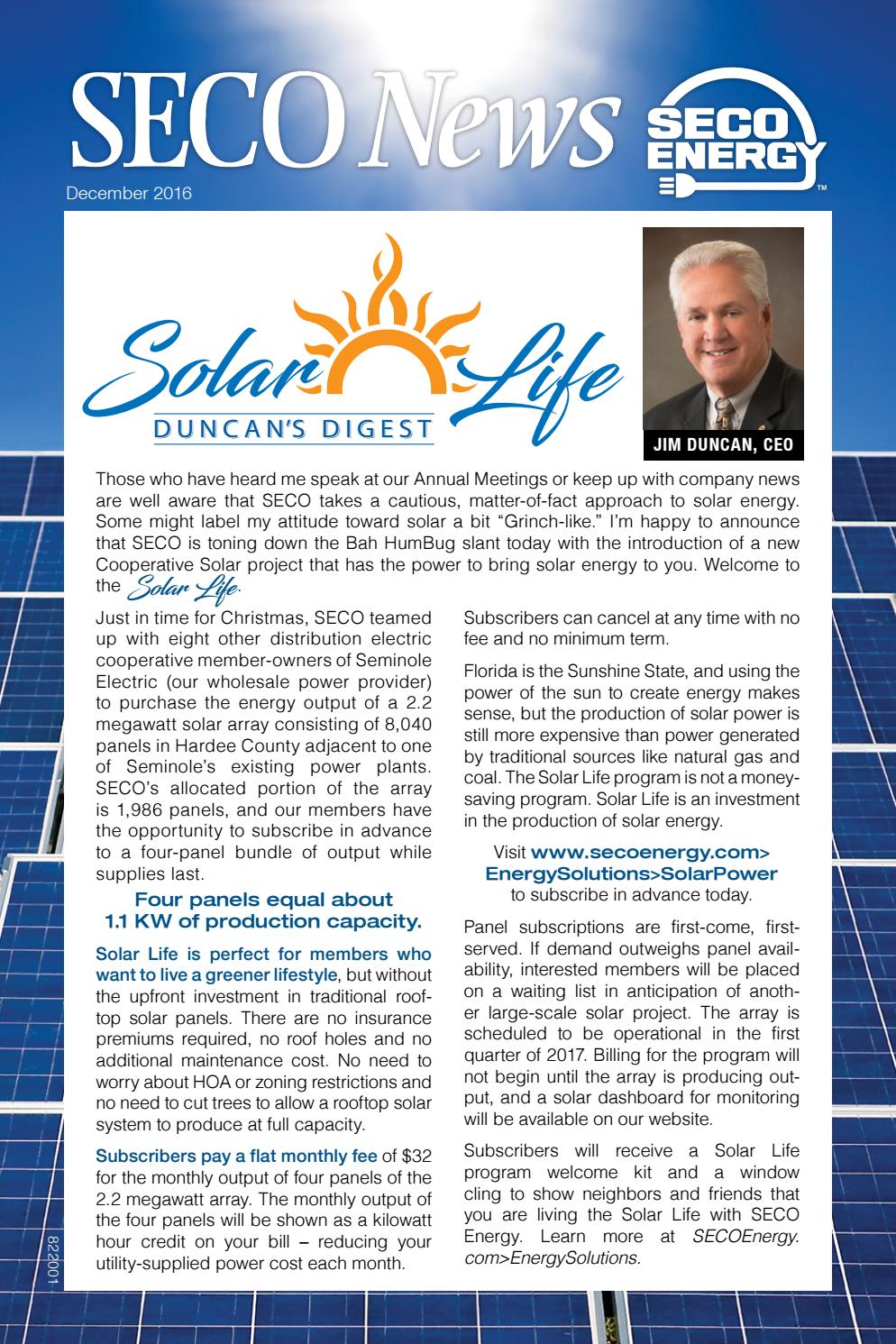 December 2016 SECO News by SECO Energy - Issuu
