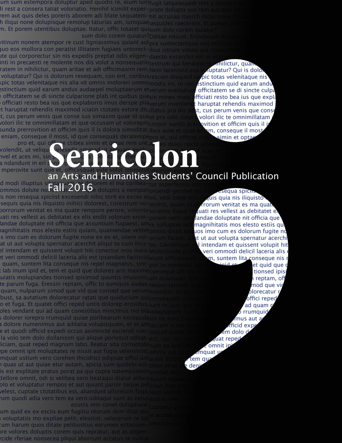 Semicolon Fall 2016 by AHSC Publications - Issuu