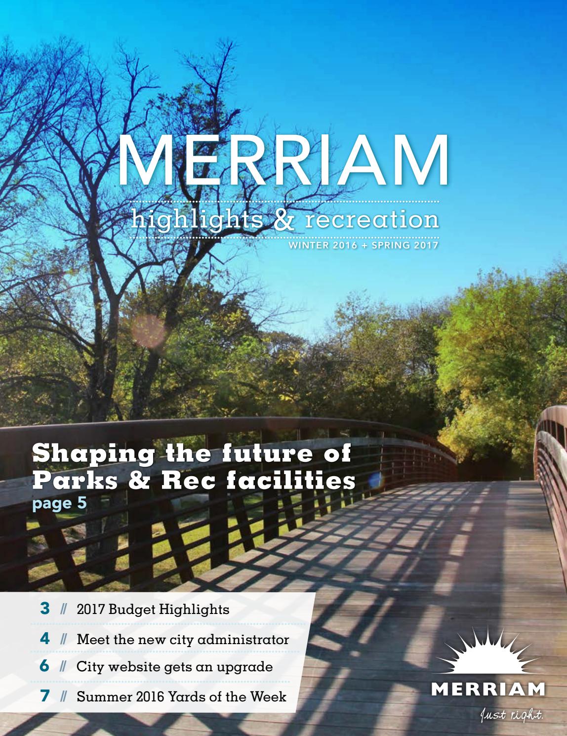 Merriam Highlights & Recreation - Winter, 2016 by City of Merriam ...