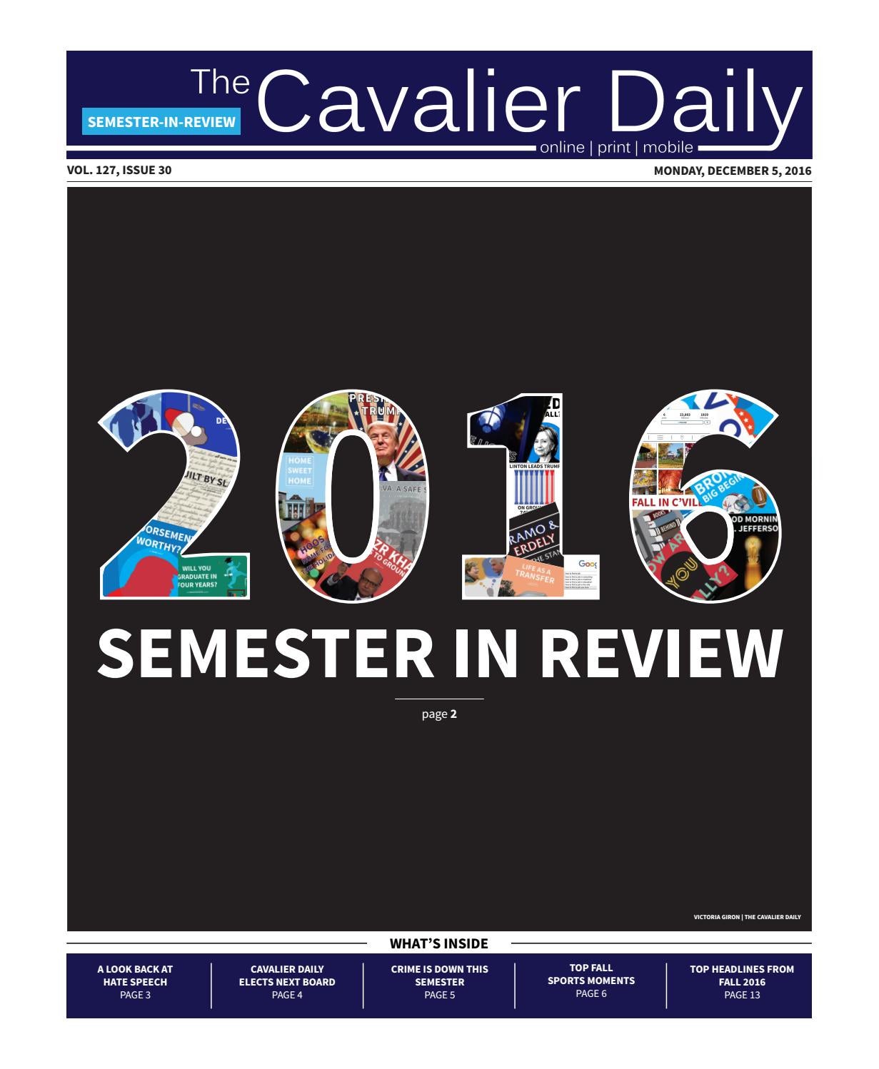 Monday, December 5, 2016 by The Cavalier Daily - Issuu