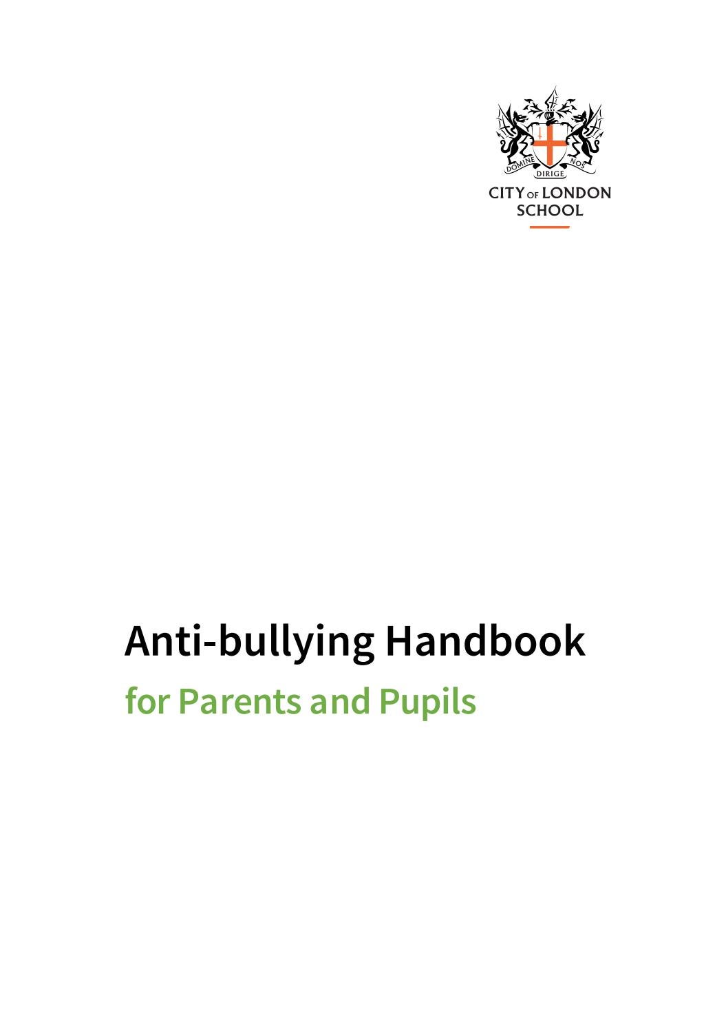 Anti-bullying Handbook by City of London School - Issuu