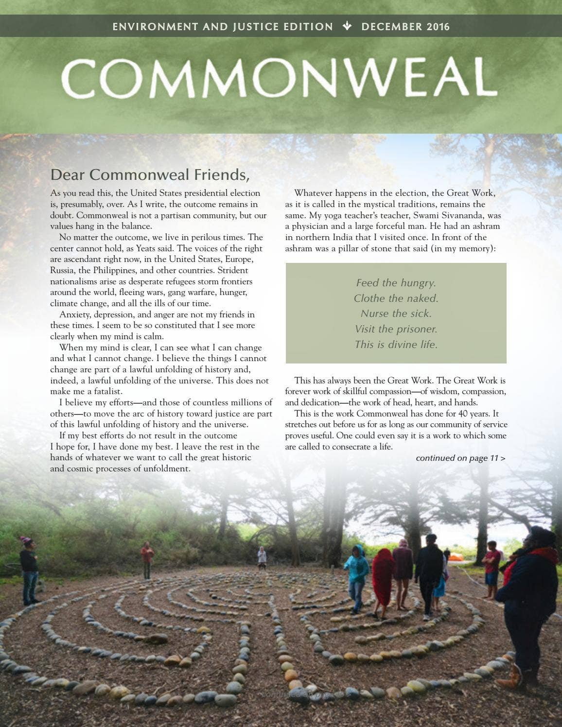 Commonweal News - Winter 2016 by Commonweal - Issuu