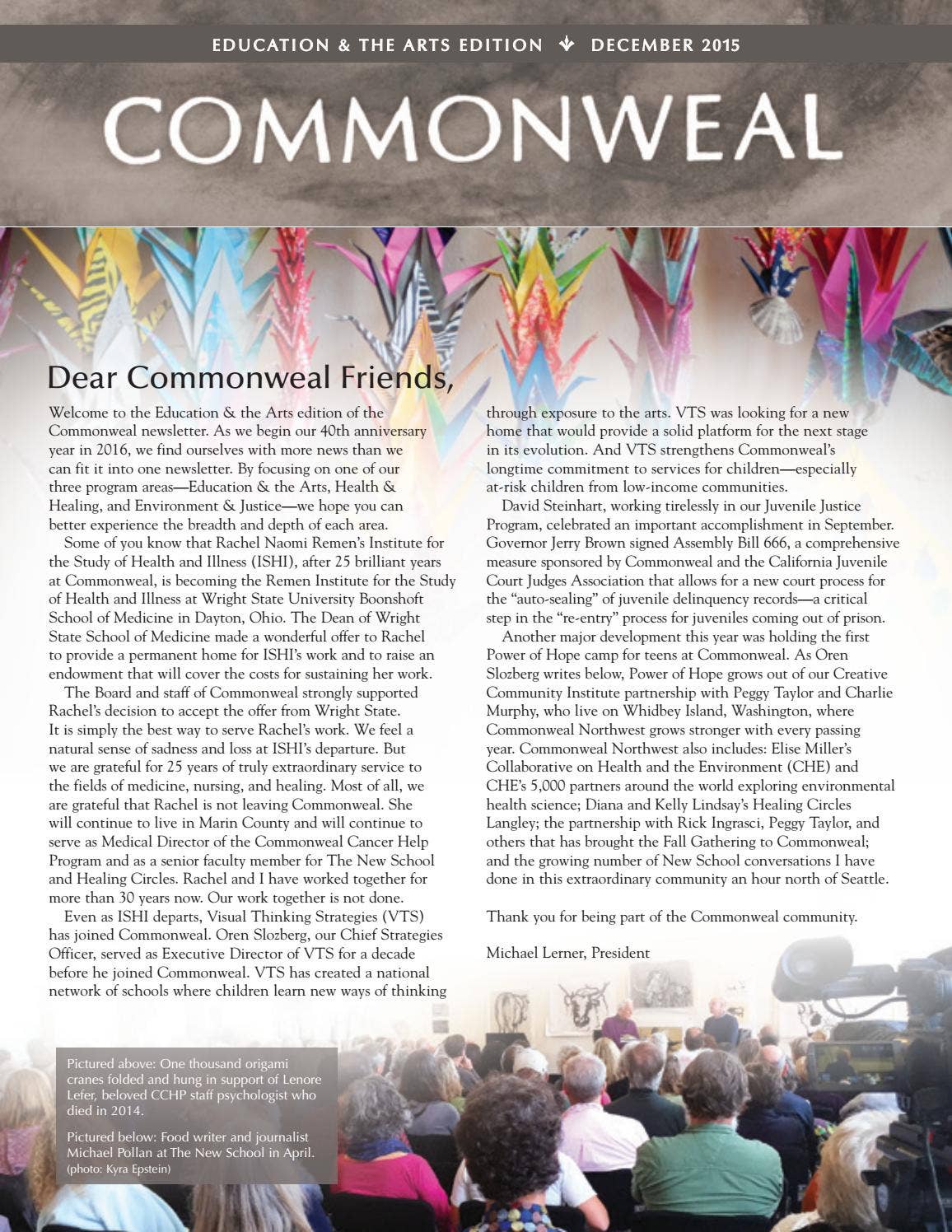 Commonweal News - Winter 2015 by Commonweal - Issuu