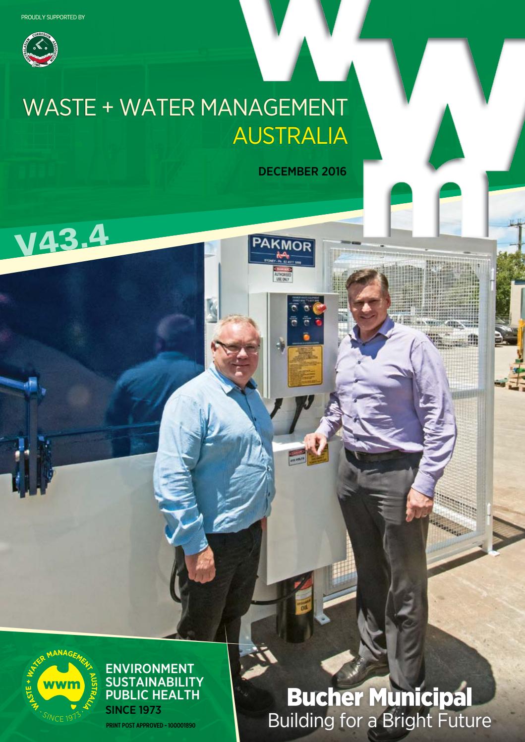 Waste + Water Management Australia V43.4 December 2016 by EPC Media ...