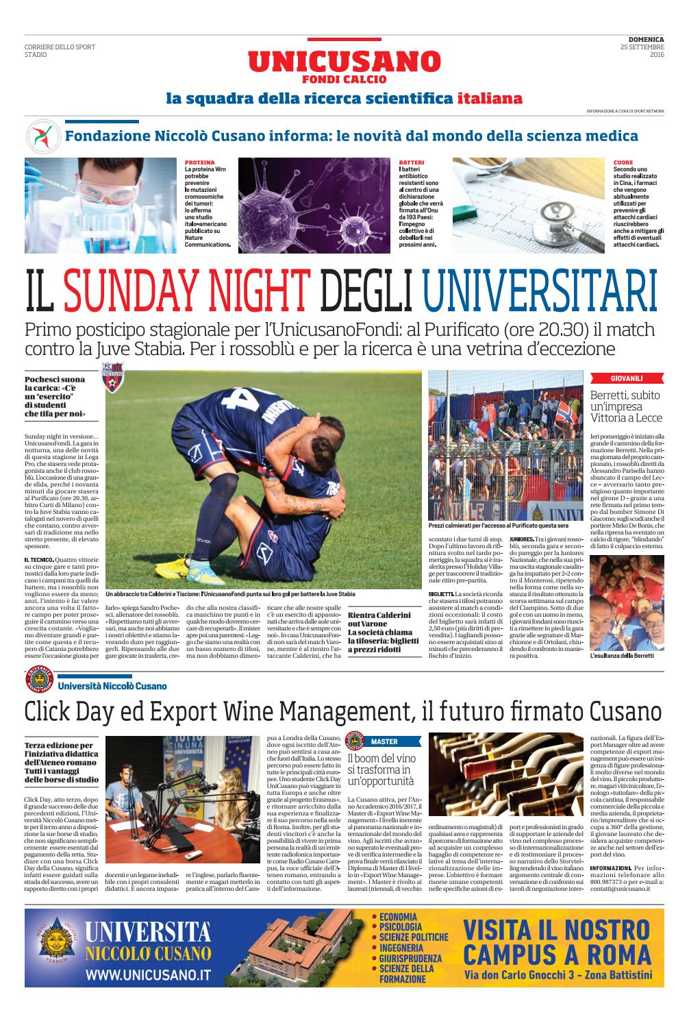 Unicusano fondi 20160925 by UniCusano - Università Niccolò Cusano - Issuu