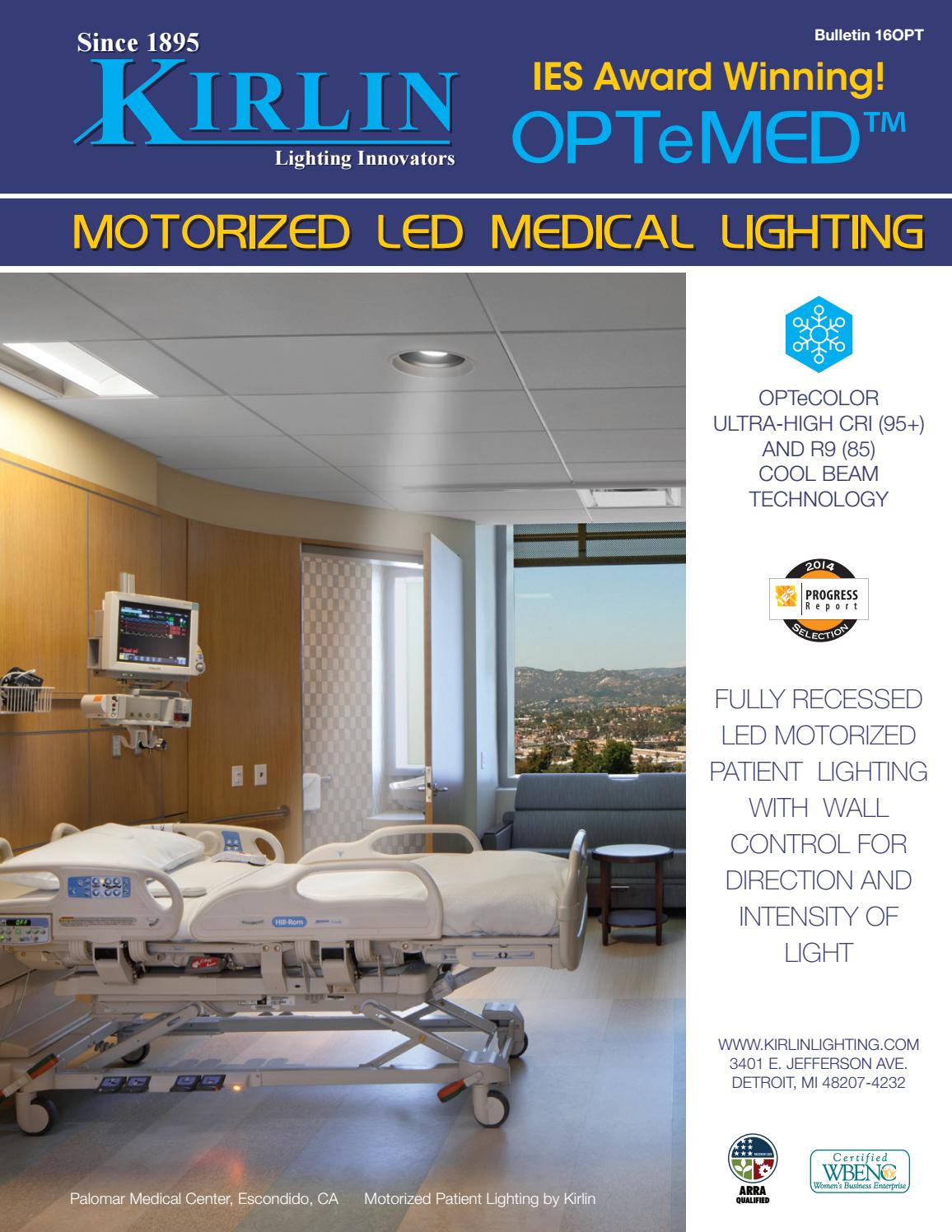Kirlin's OPTeMED™ Motorized LED Exam Lighting Catalog 16OPT by The ...