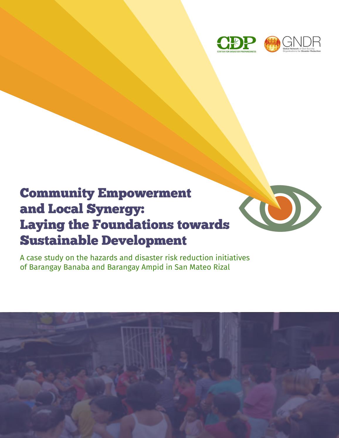 Community empowerment and local synergy laying the foundations towards ...