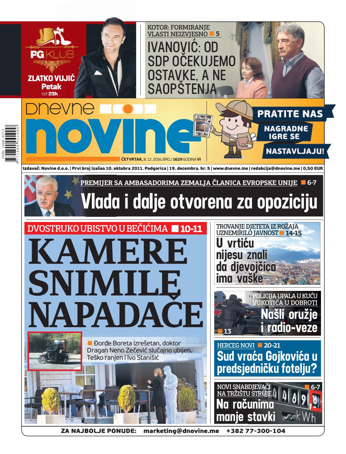 Dnevne novine 8. decembar 2016. by Dnevne Novine - Issuu
