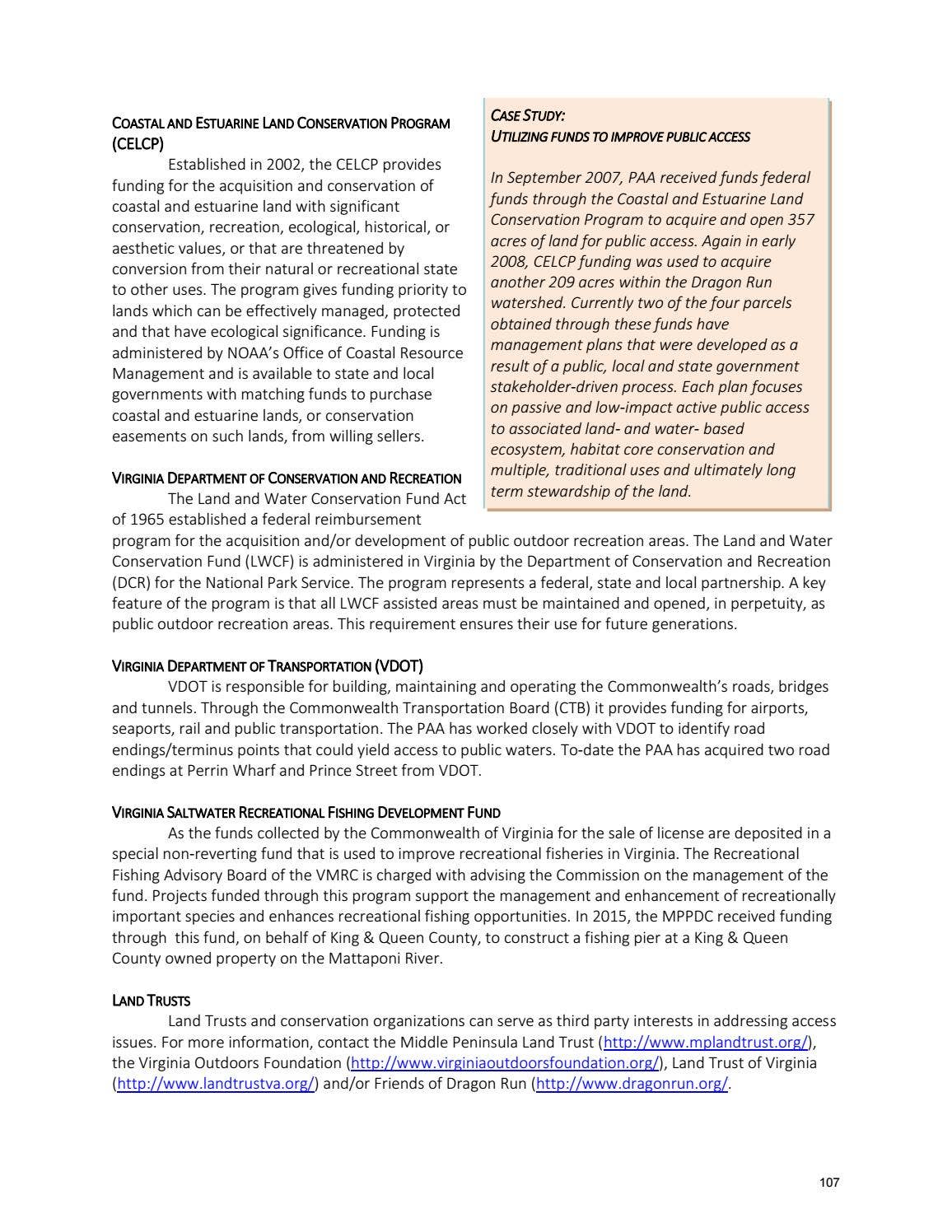 Middle Peninsula Public Access Master Plan by Middle Peninsula Planning ...