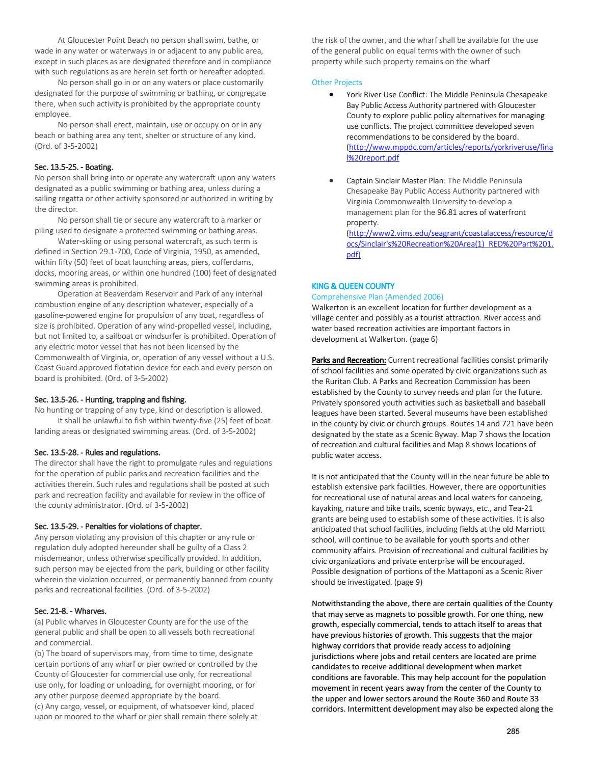 Middle Peninsula Public Access Master Plan by Middle Peninsula Planning ...