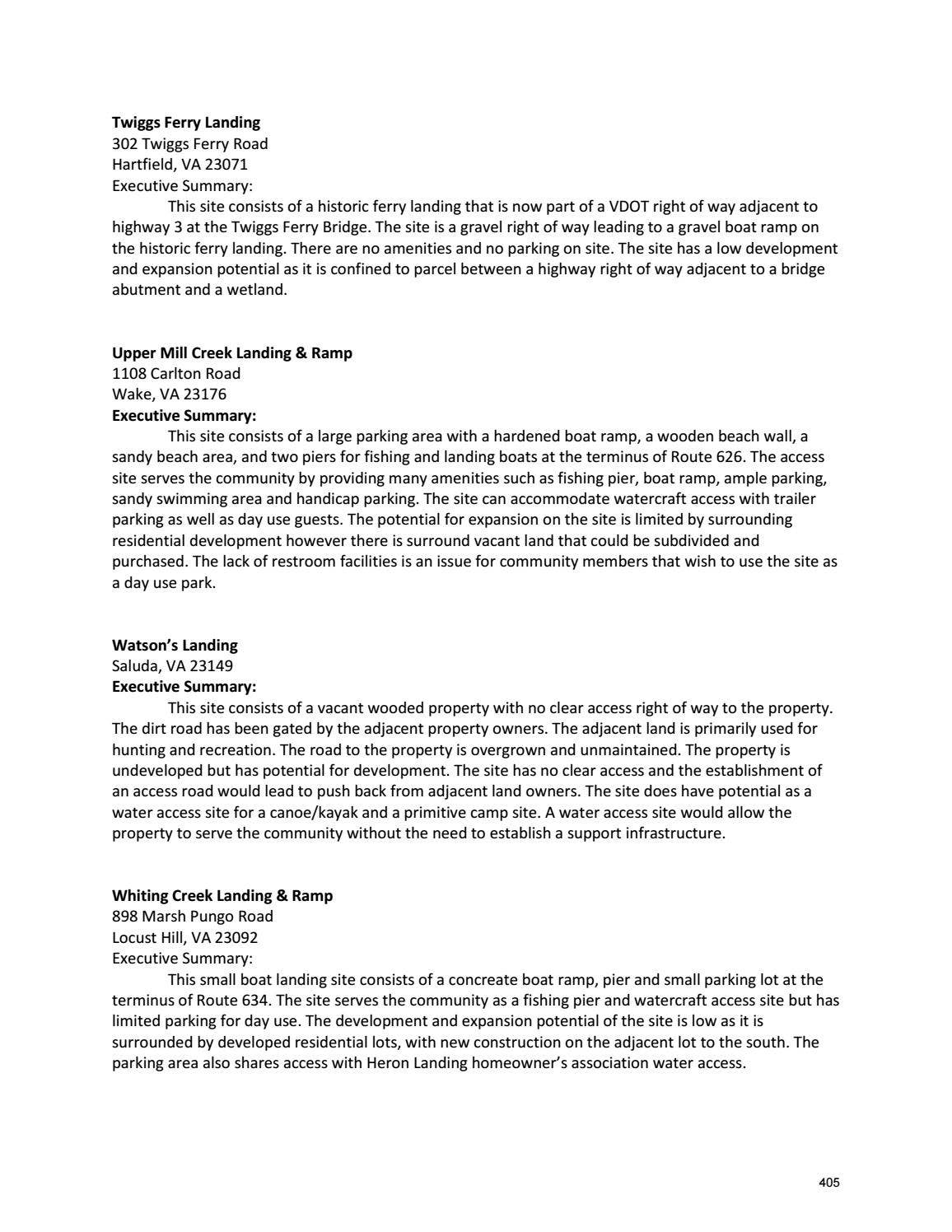 Middle Peninsula Public Access Master Plan by Middle Peninsula Planning ...