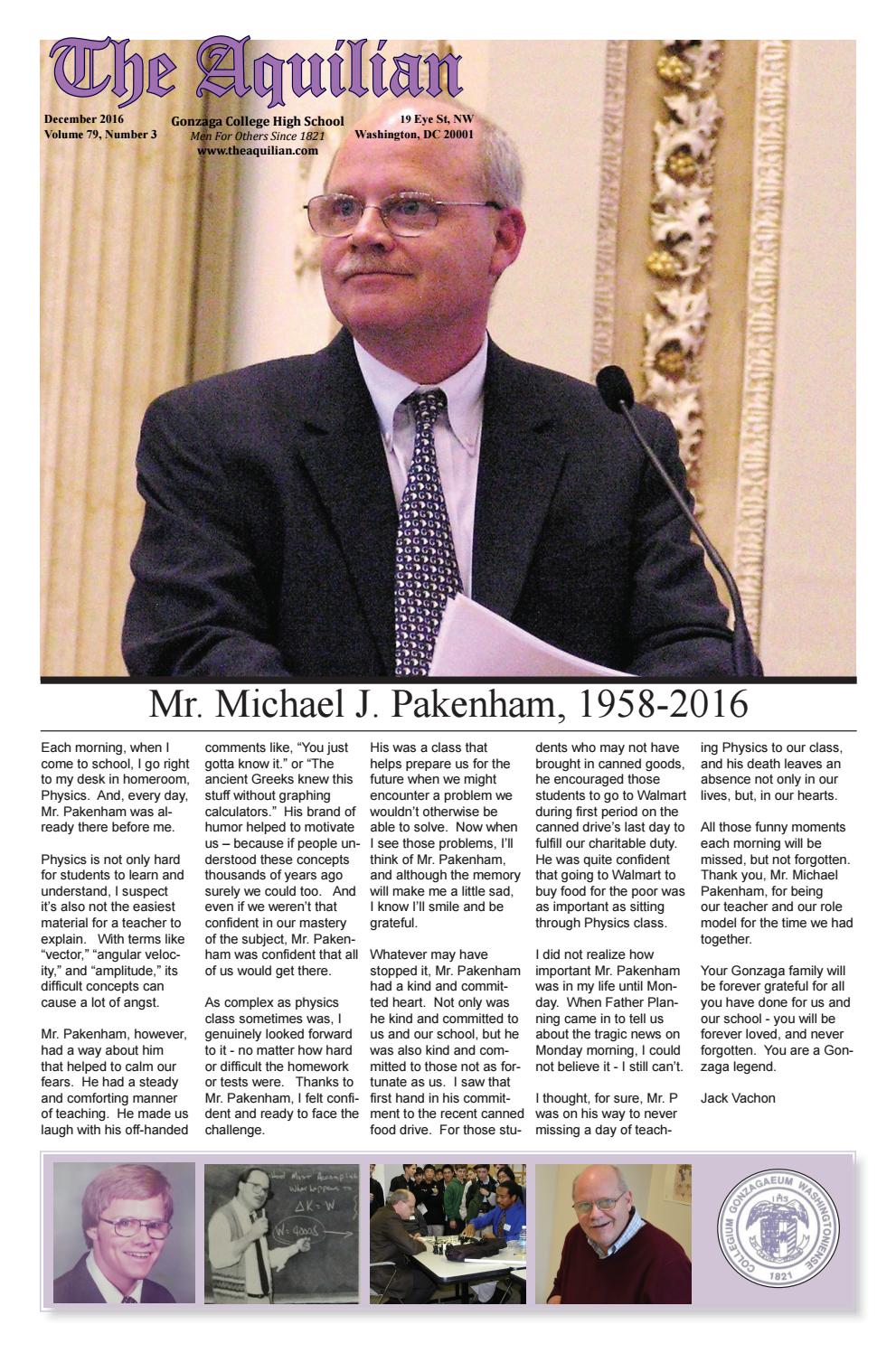 The Aquilian - Michael Pakenham Memorial Issue | Vol. 79, No. 3 by ...