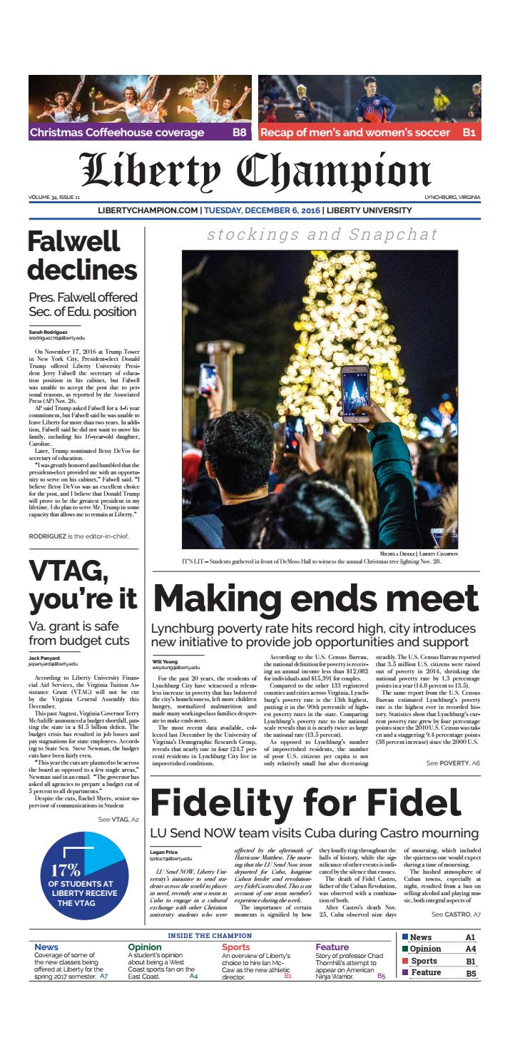 Liberty Champion December 6 2016 by Liberty Champion - Issuu