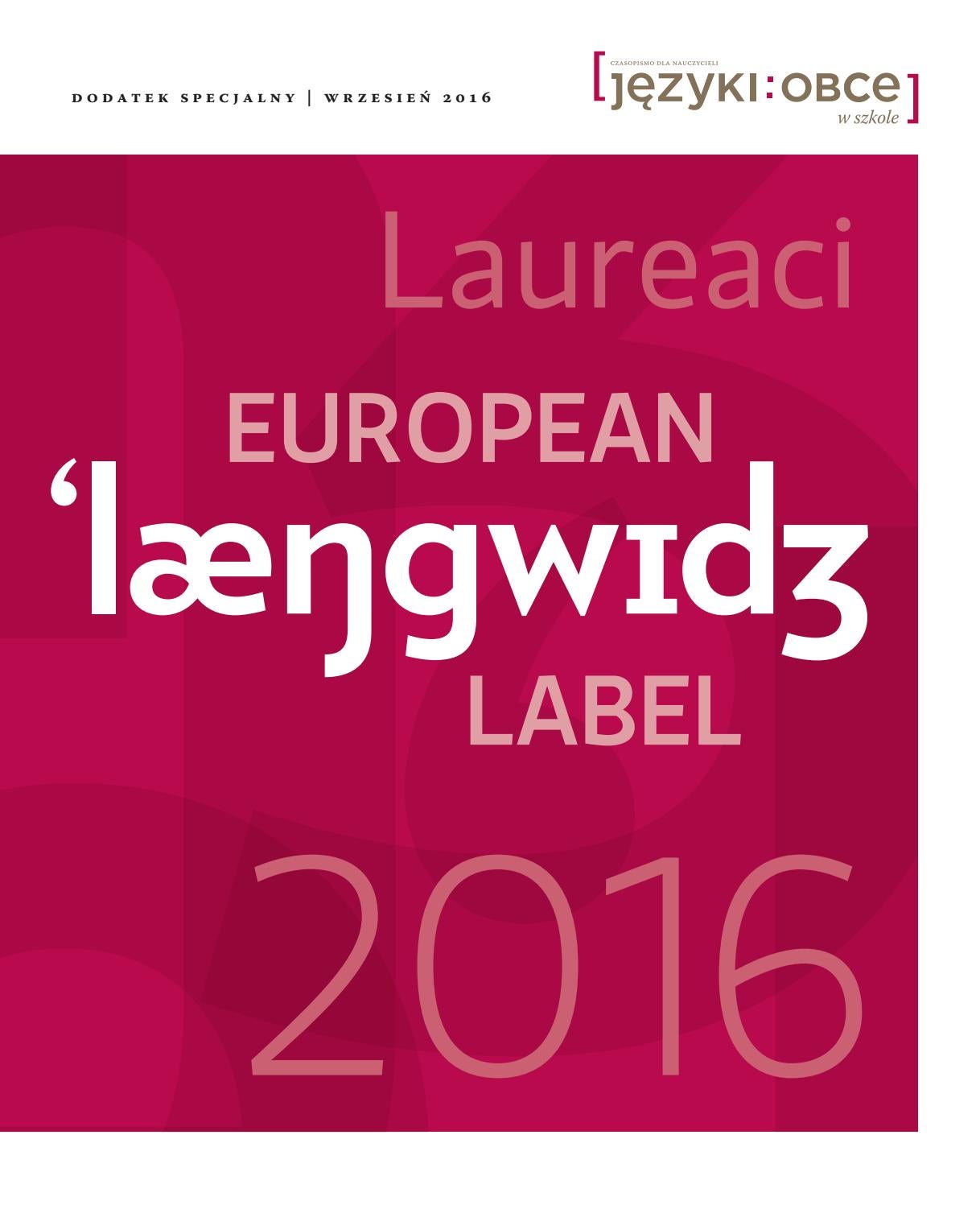 Laureaci European Language Label 2016 by Fundacja Rozwoju Systemu ...