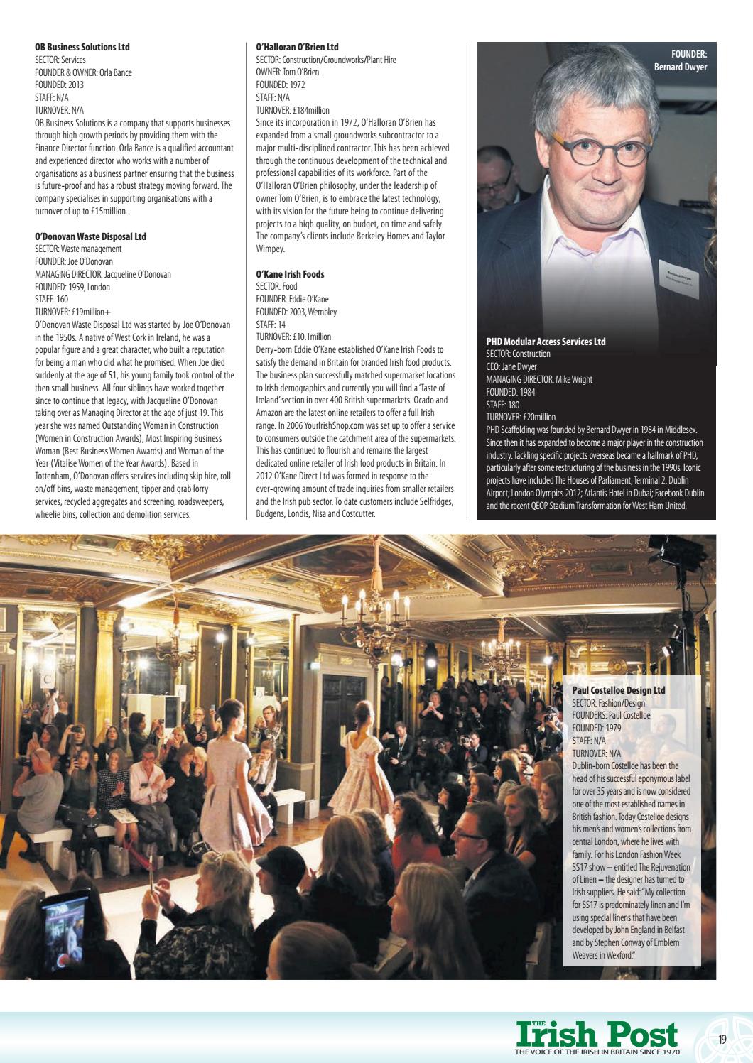 The Irish Post Companies100 2016 by The Irish Post - Issuu